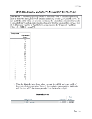 SPSS Homework 1 - SPSS HOMEWORK: FREQUENCY TABLES, HISTOGRAMS, AND BAR CHARTS ASSIGNMENT - Studocu