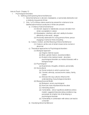 PSY 200 Module 1 Study Guide - Chapter 1: Psychology: The scientific ...