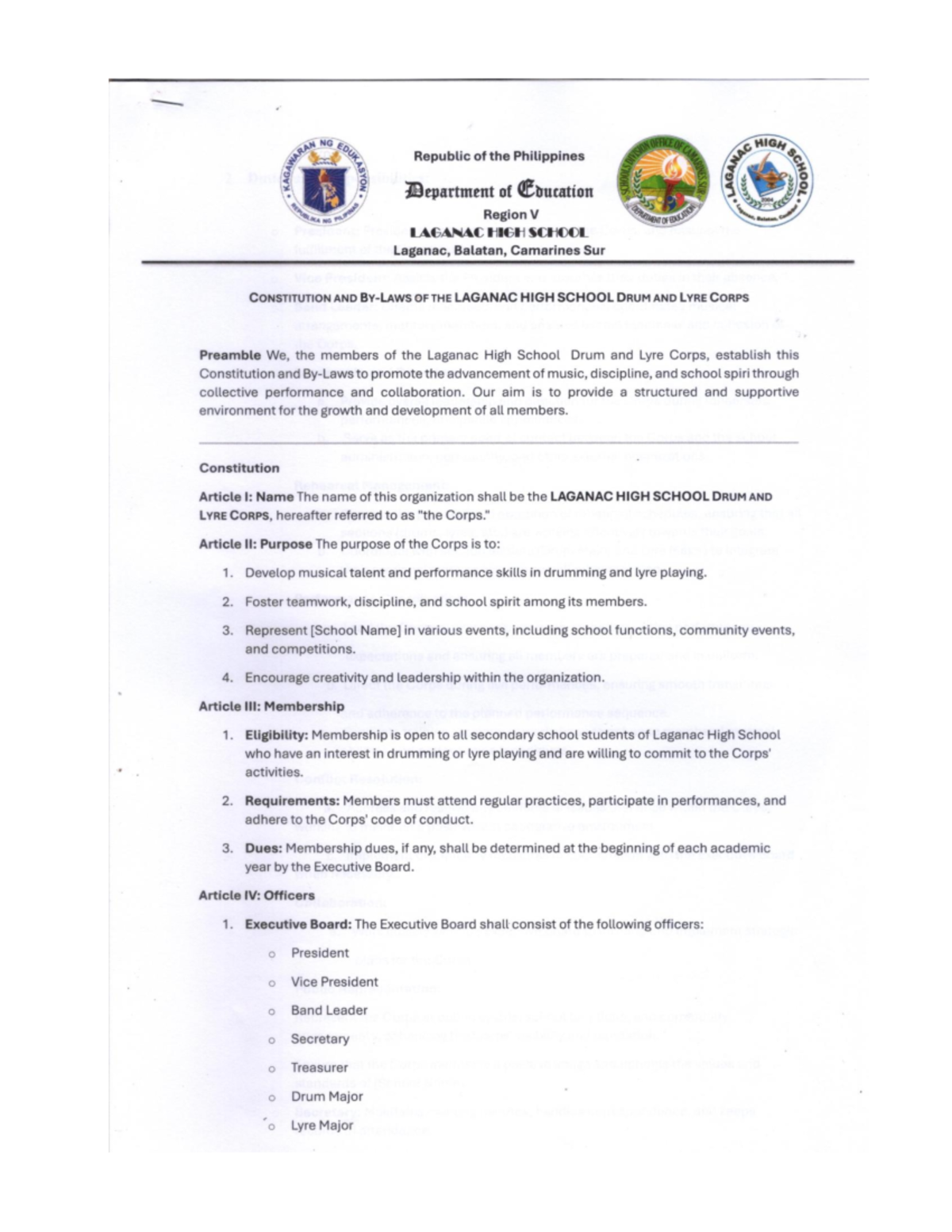 DLC CBL - cbl - NG HIGH SECURITY Republic of the Philippines Department ...