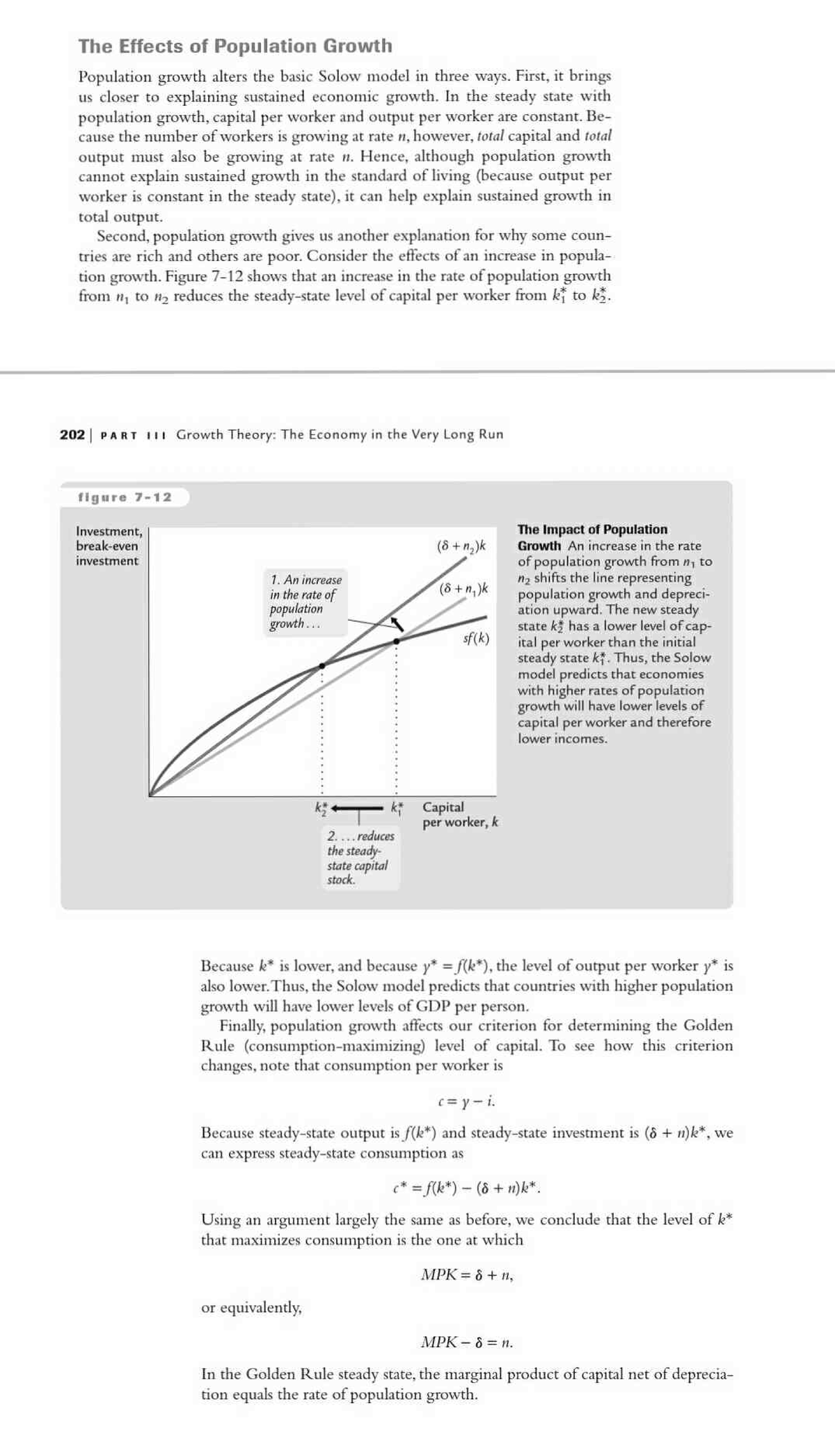 Golden Rule with population growth but without Technical progress ...