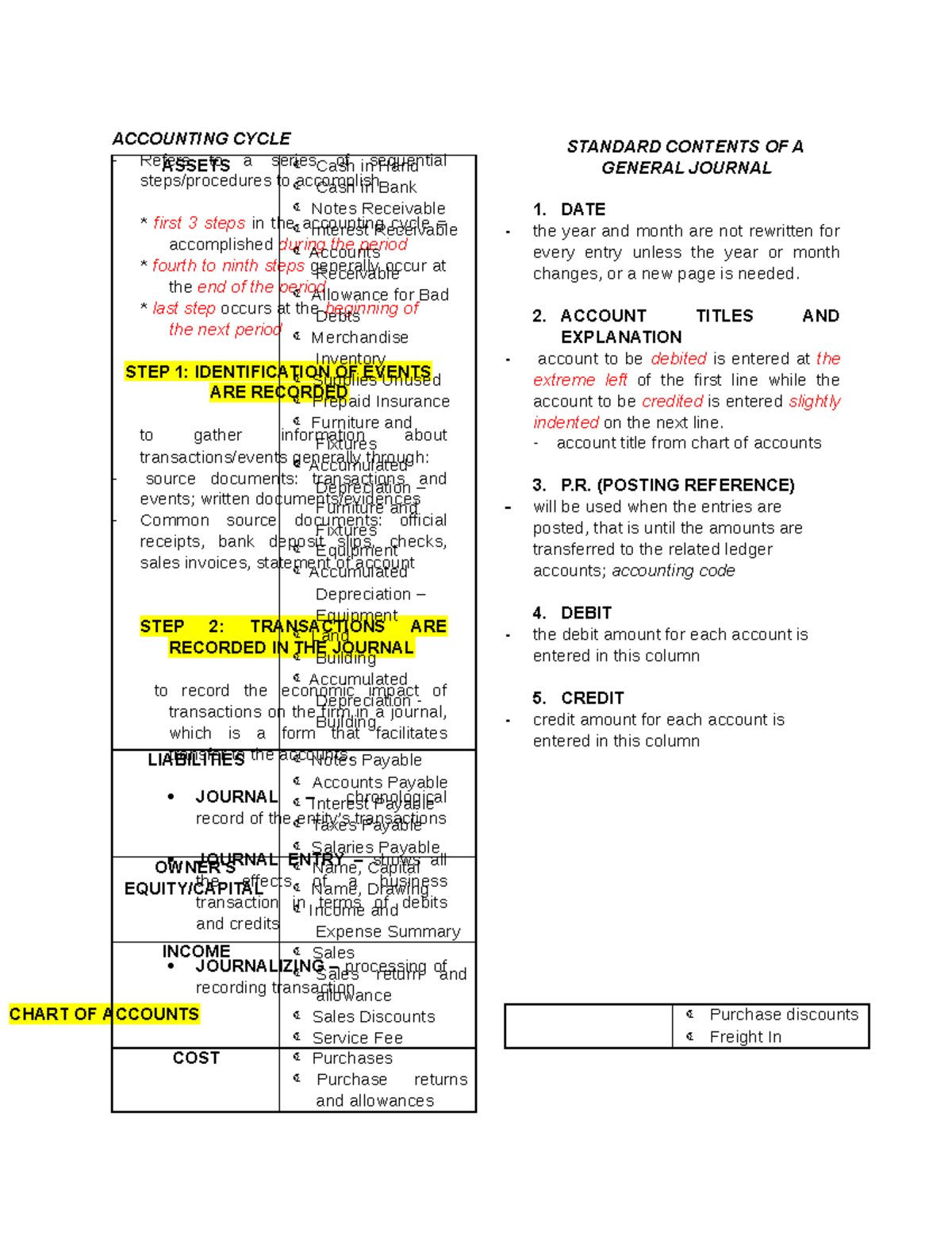 Accounting Cycles Answer Key - ACCOUNTING CYCLE Refers to a series of ...