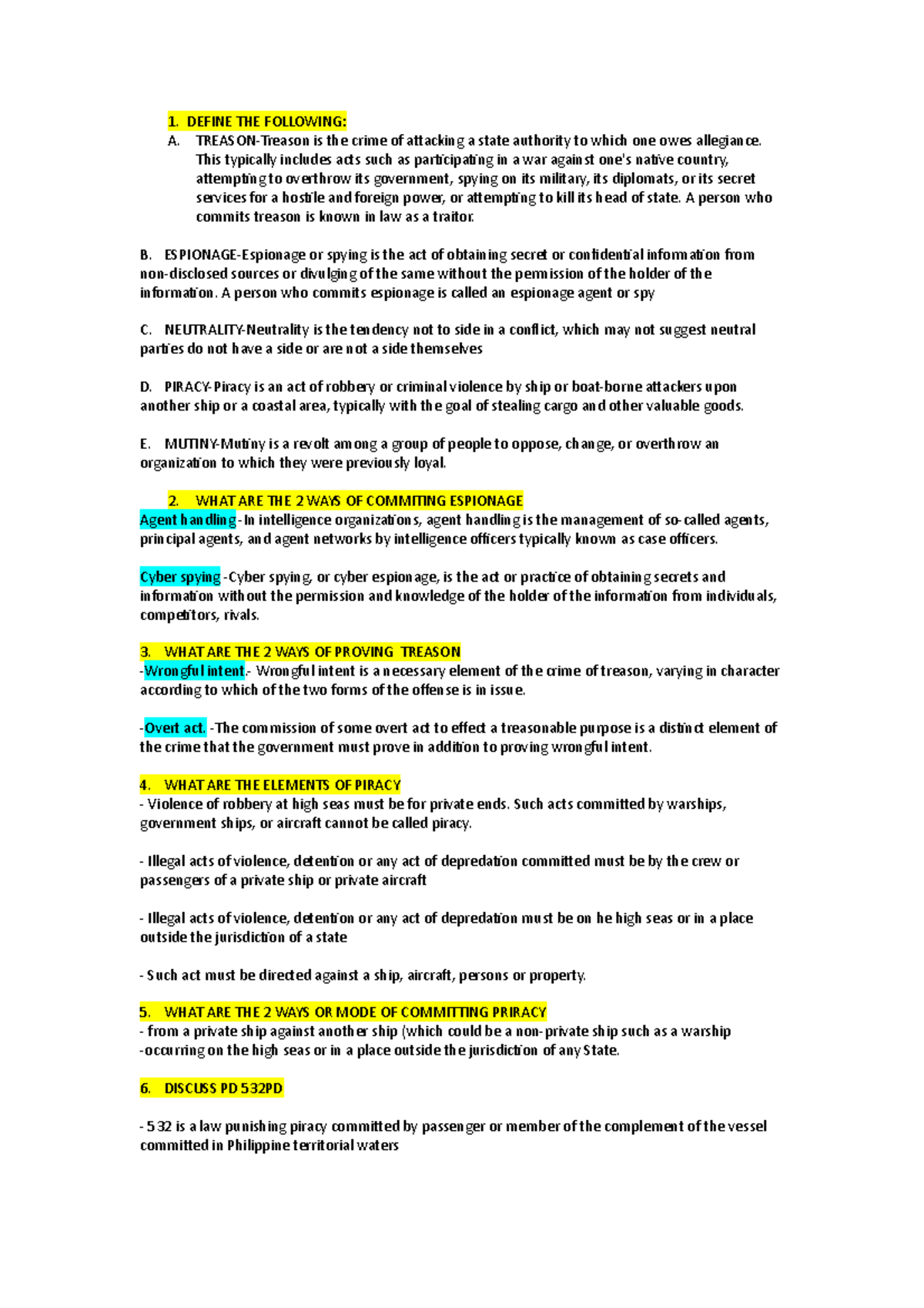 Define THE Following - Cavite Mutiny, (January 20, 1872), brief ...