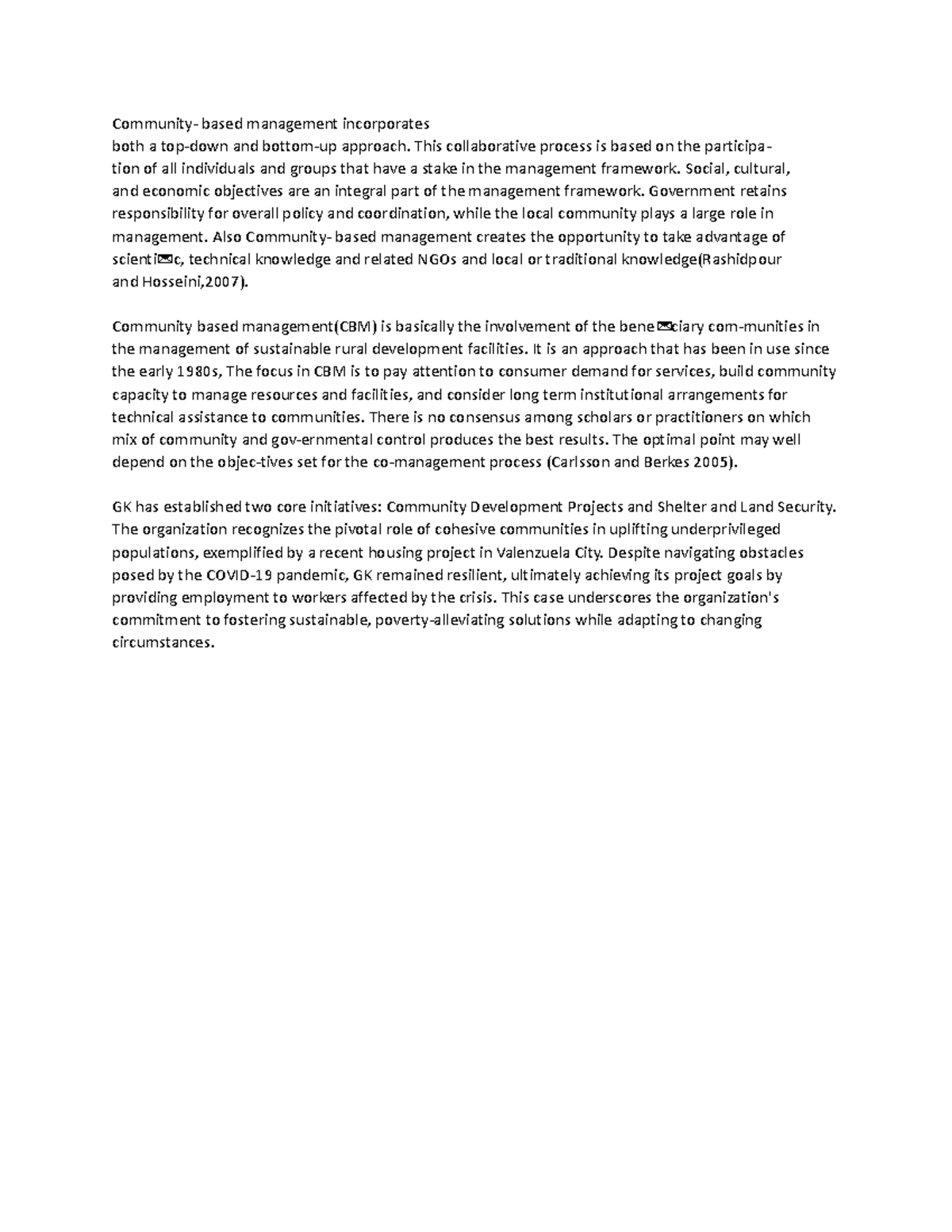 1 - Try - Community- based management incorporates both a top-down and ...