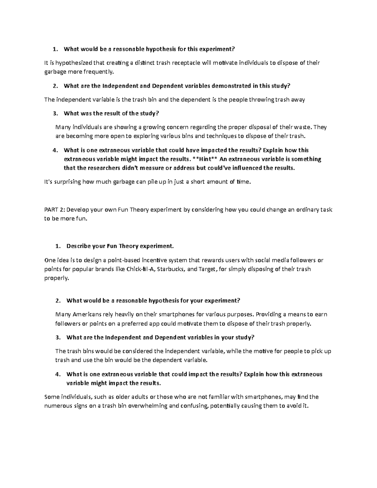 Fun theory - psych assignment/discussion - PSY105 - ECPI University ...