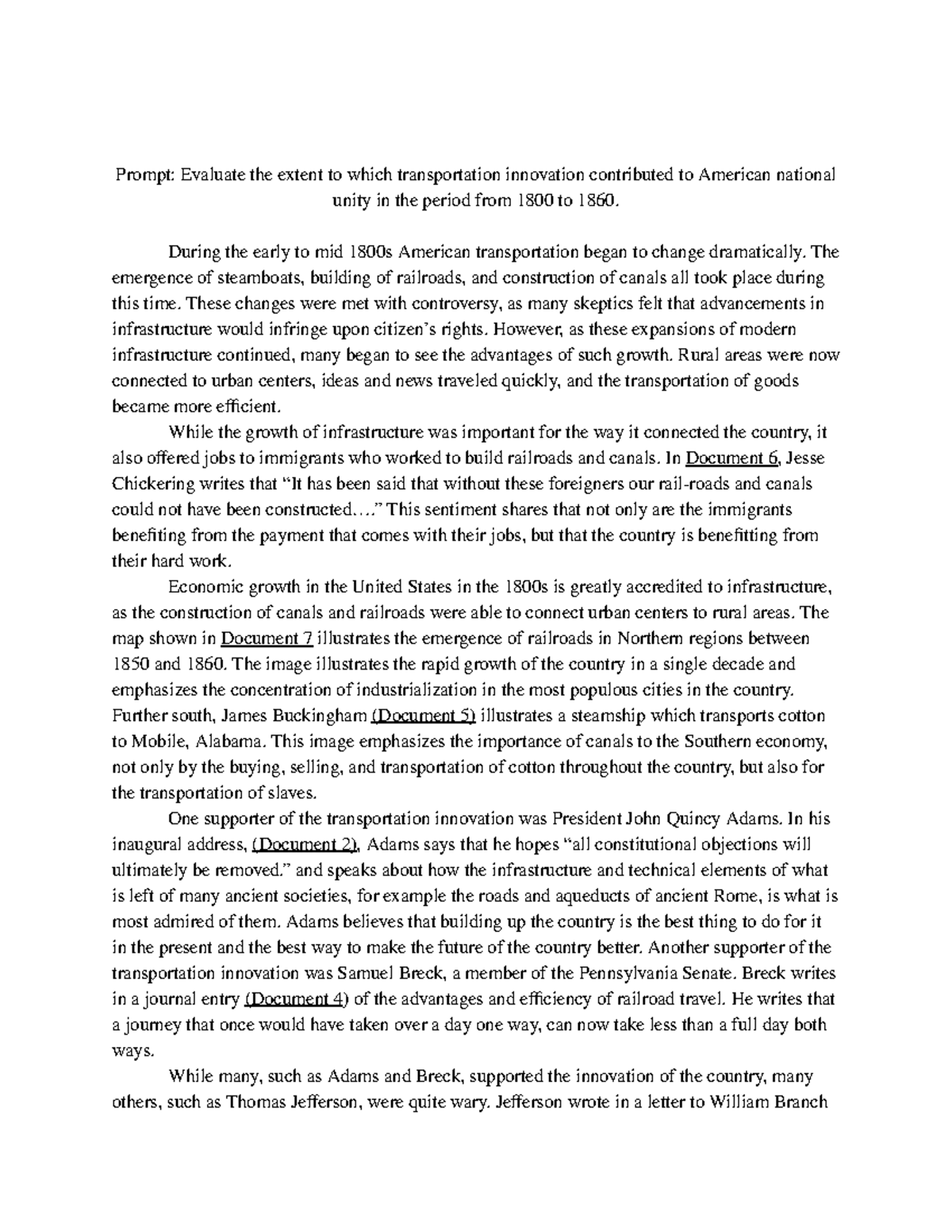 Cross Curricular Essay - Prompt: Evaluate the extent to which ...