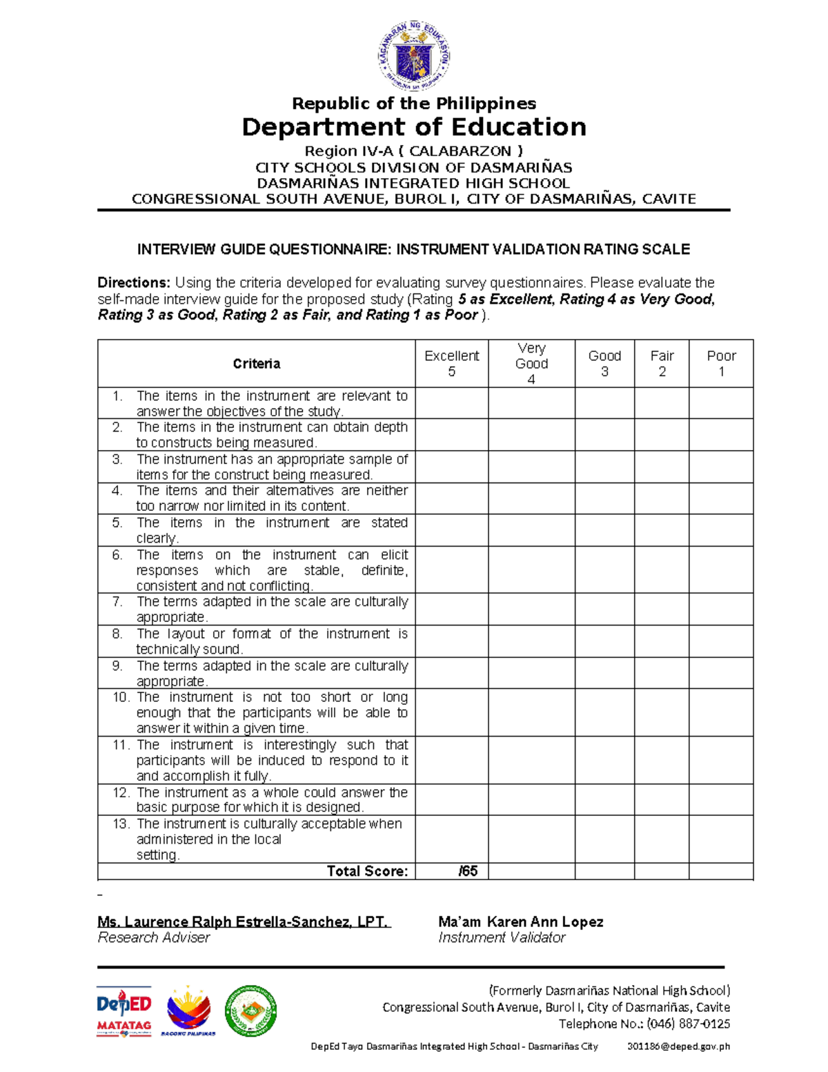 Validation-Form neww - Practical Research 2 focuses on applying ...