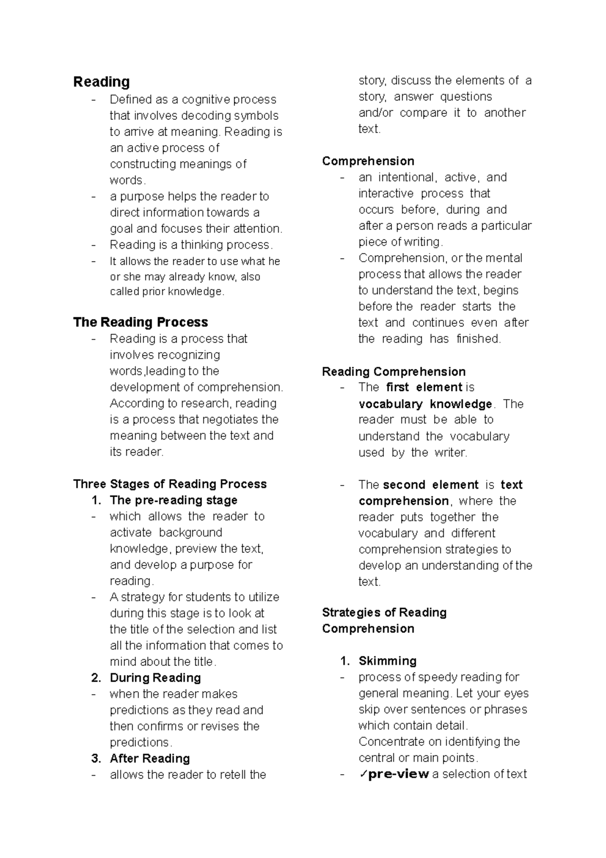 English Reviewer - Reading Defined as a cognitive process that involves ...