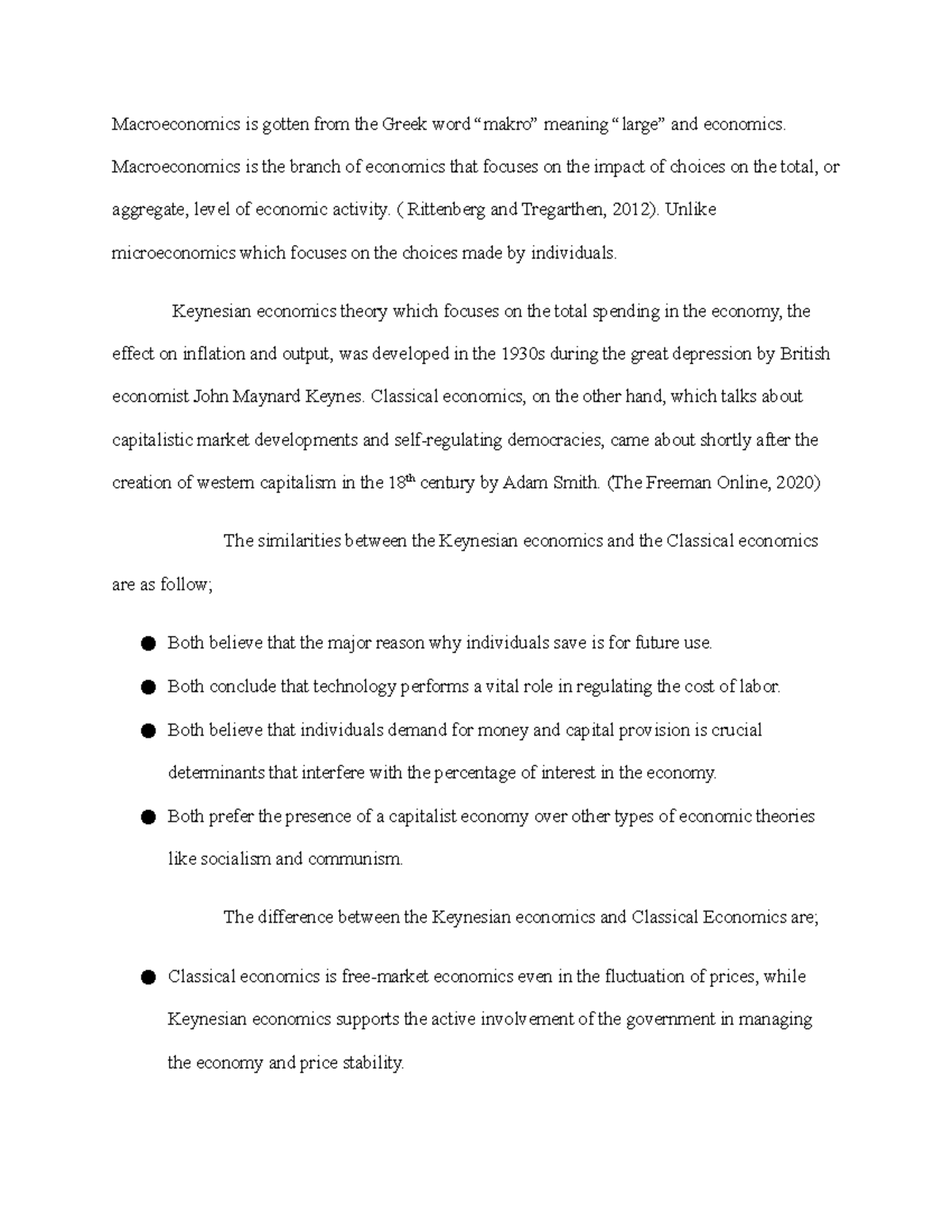 Written assignment Unit 2 Macroeconomics BUS 1104 - Macroeconomics is ...