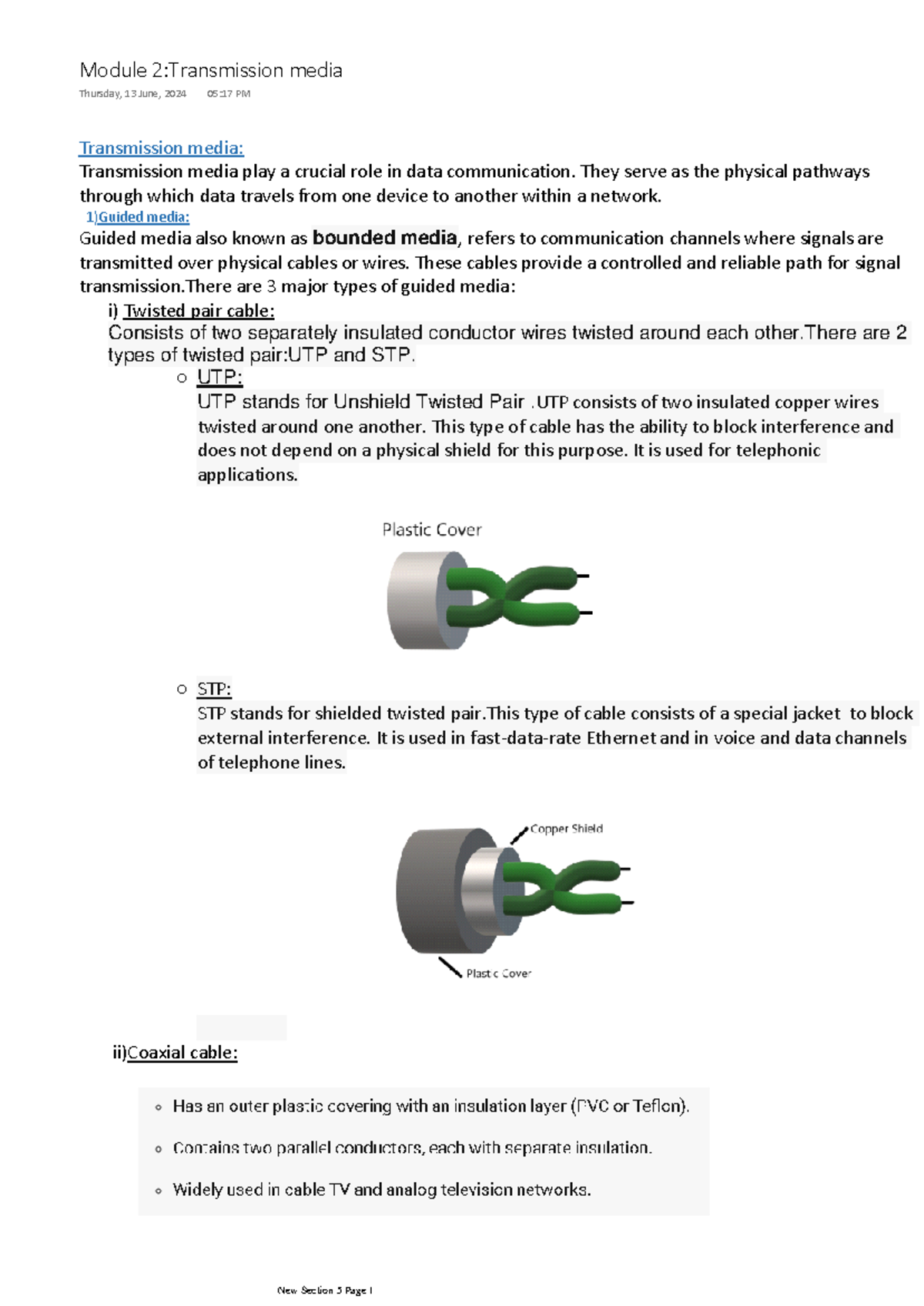 Module 2Transmission media - Transmission media: Transmission media ...