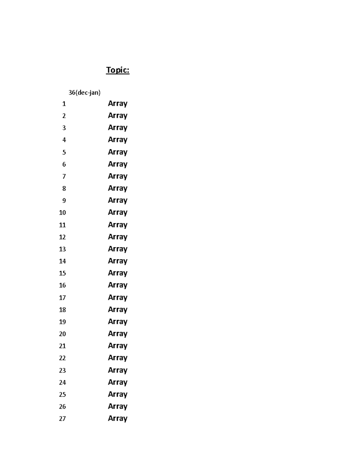450 Dsa Sheet Topic 36dec Jan 1 Array 2 Array 3 Array 4 Array 5 Array 6 Array 7 Array 8 0304