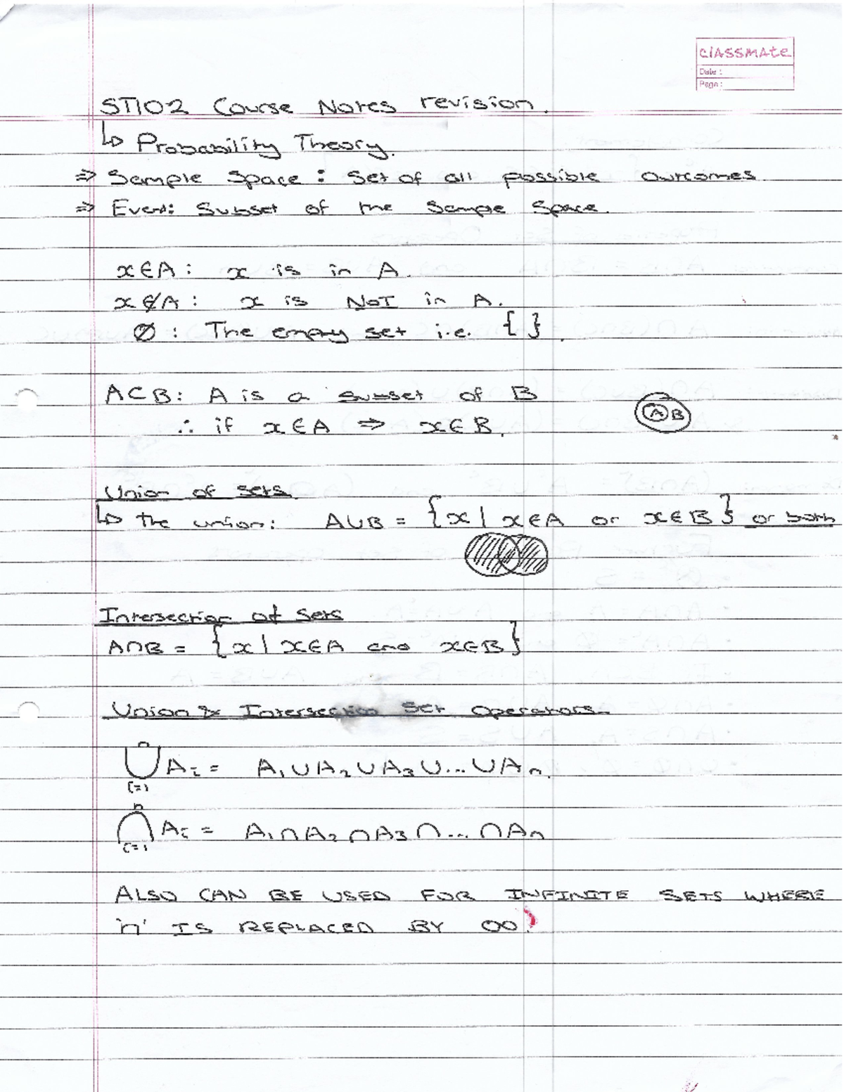 ST102 Handwritten final notes - STA 4322 - Studocu