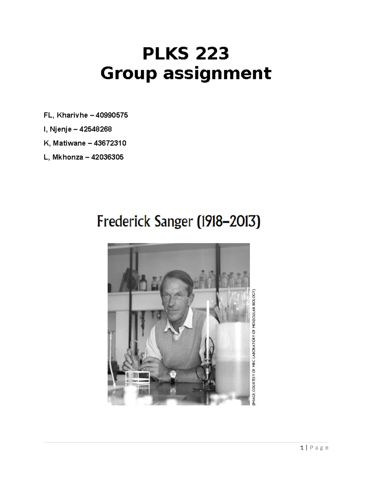PLKS 223-group ass Doc - group assignment - Group assignment PLKS FL ...
