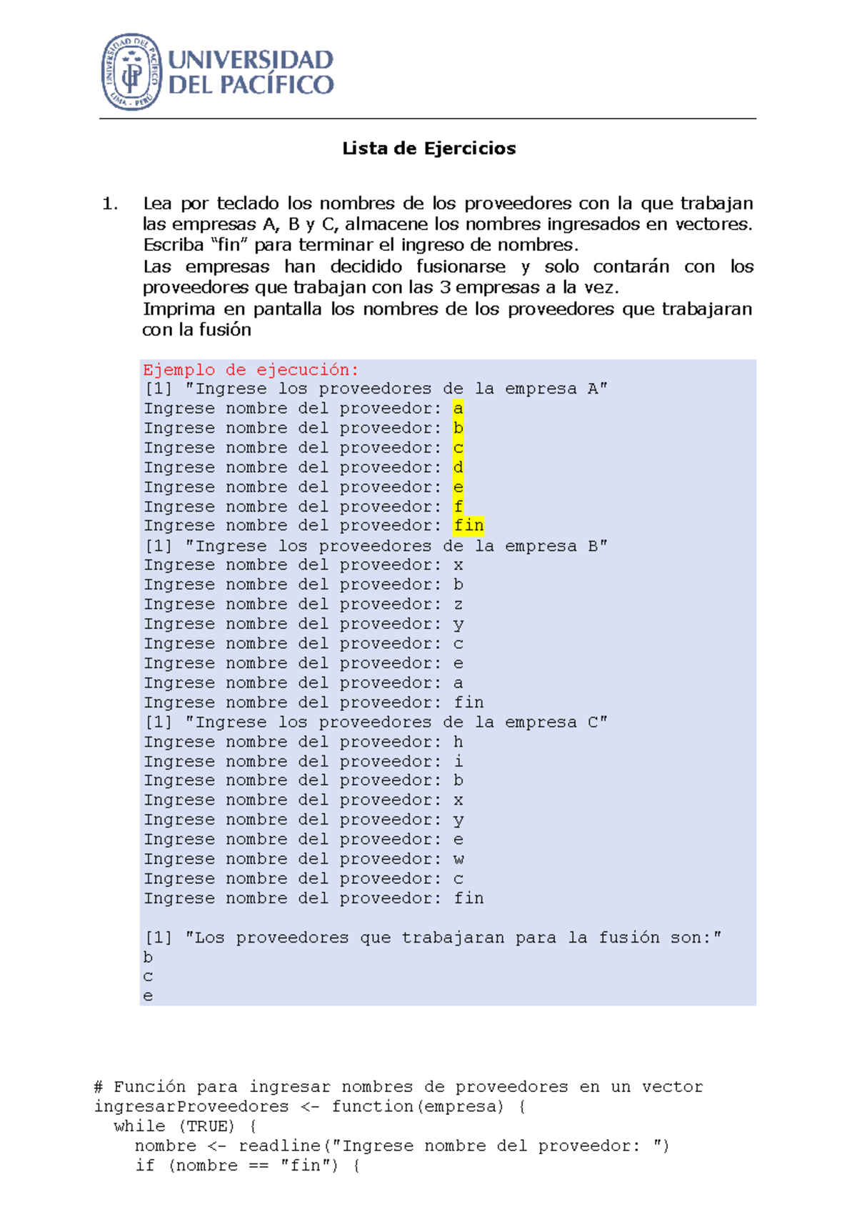 Ejercicios 2 pre parcial solucionario - Lista de Ejercicios Lea por ...
