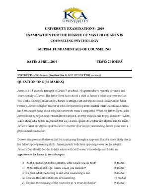 MCP820 Lifespan Human Development - 1 UNIVERSITY EXAMINATIONS: 201 8 / ...