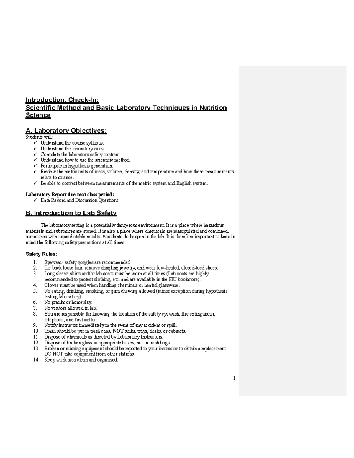 Dubble Bubble Gum lab - Weekly lab - Introduction, Check-In; Scientific ...