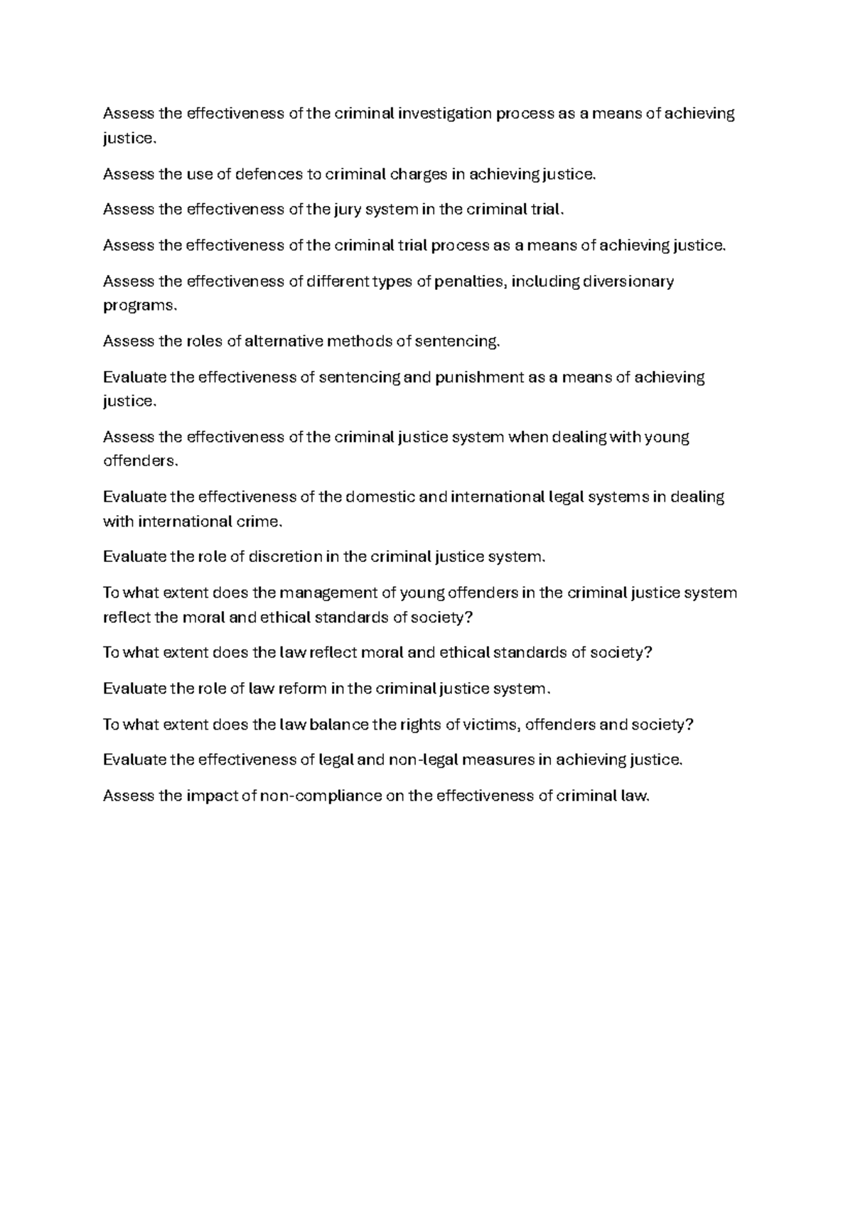 Legal-studies-essay-plans-crime - Assess the effectiveness of the ...