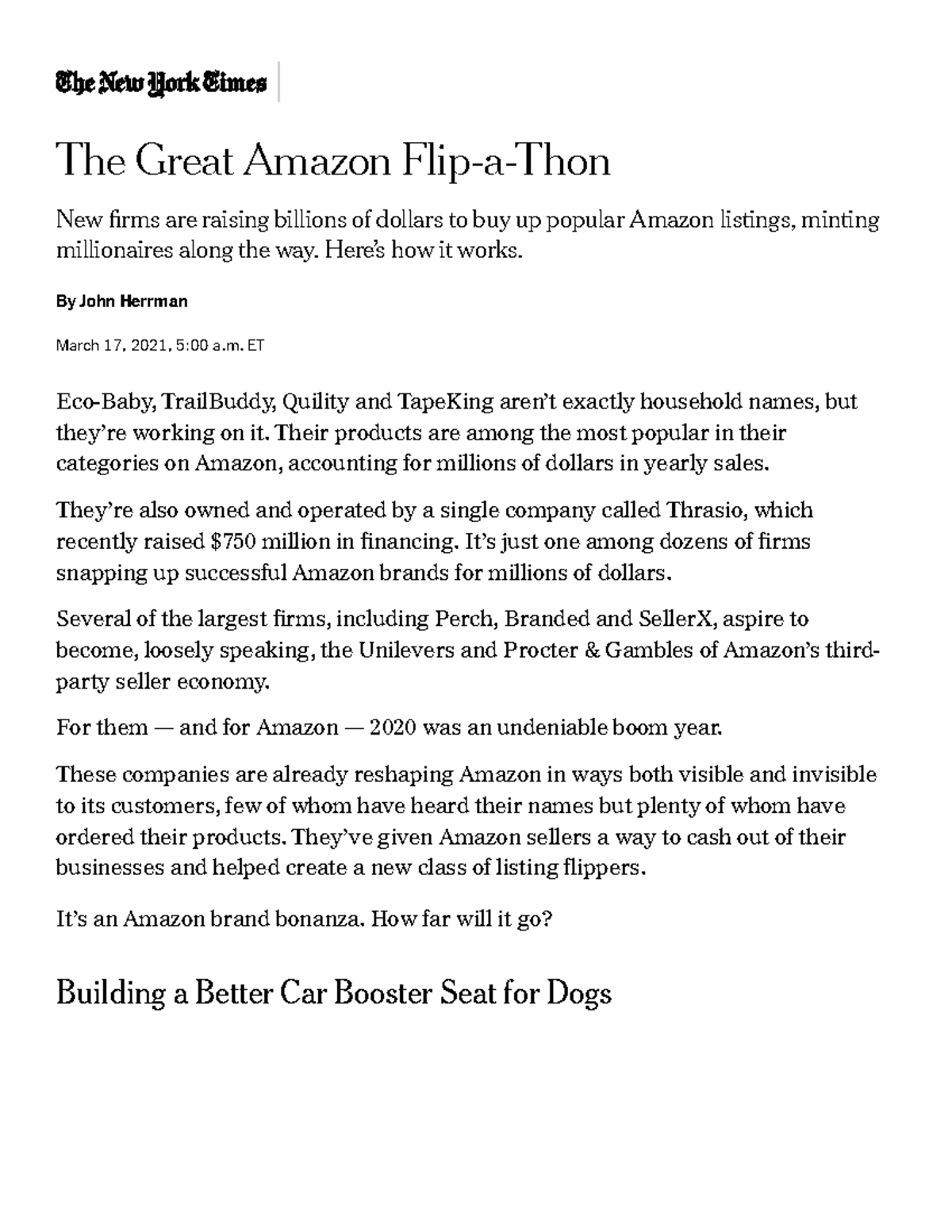 Great Amazon Flipathon - The Great Amazon Flip-a-Thon New firms are ...