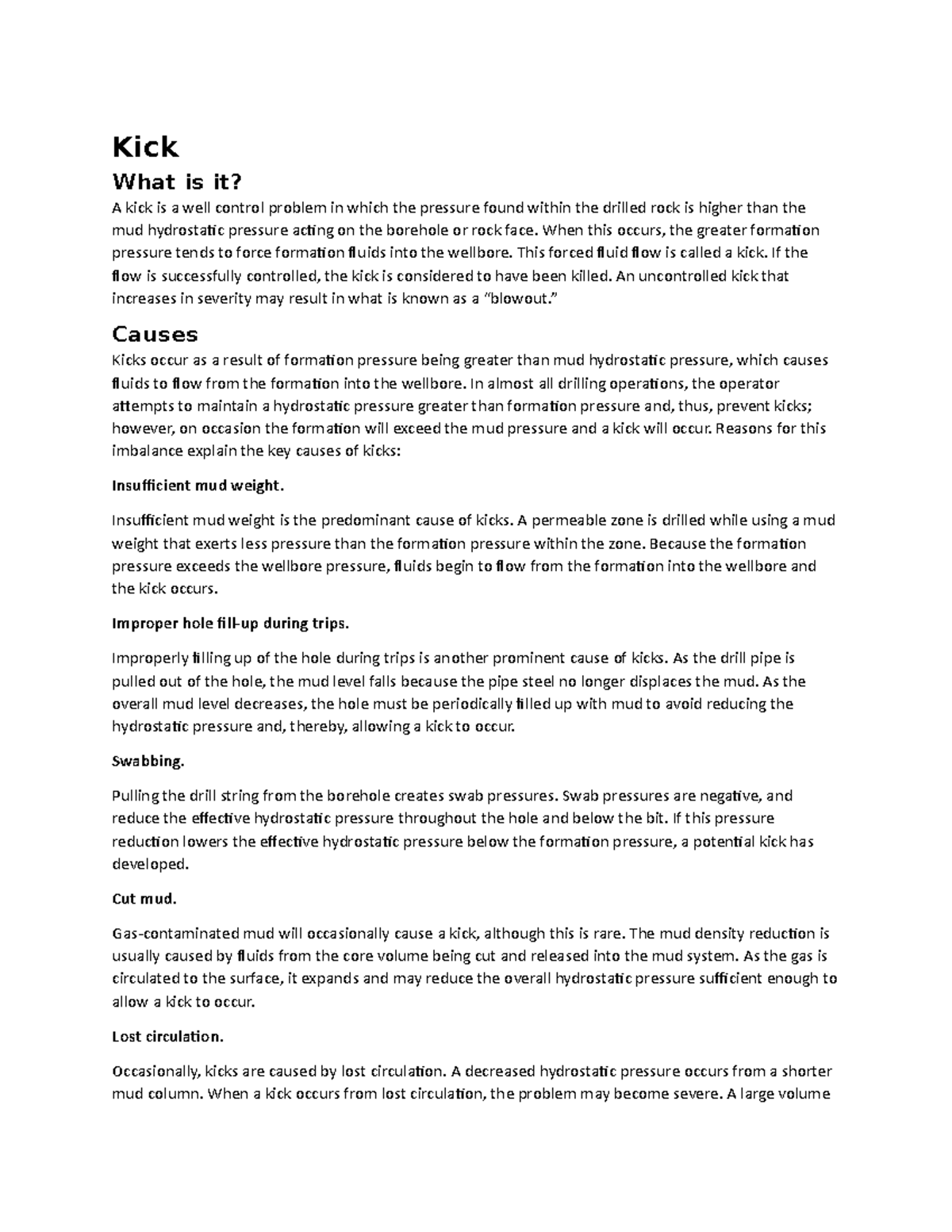 Kick - Kick description for assignments and final - Kick What is it? A ...