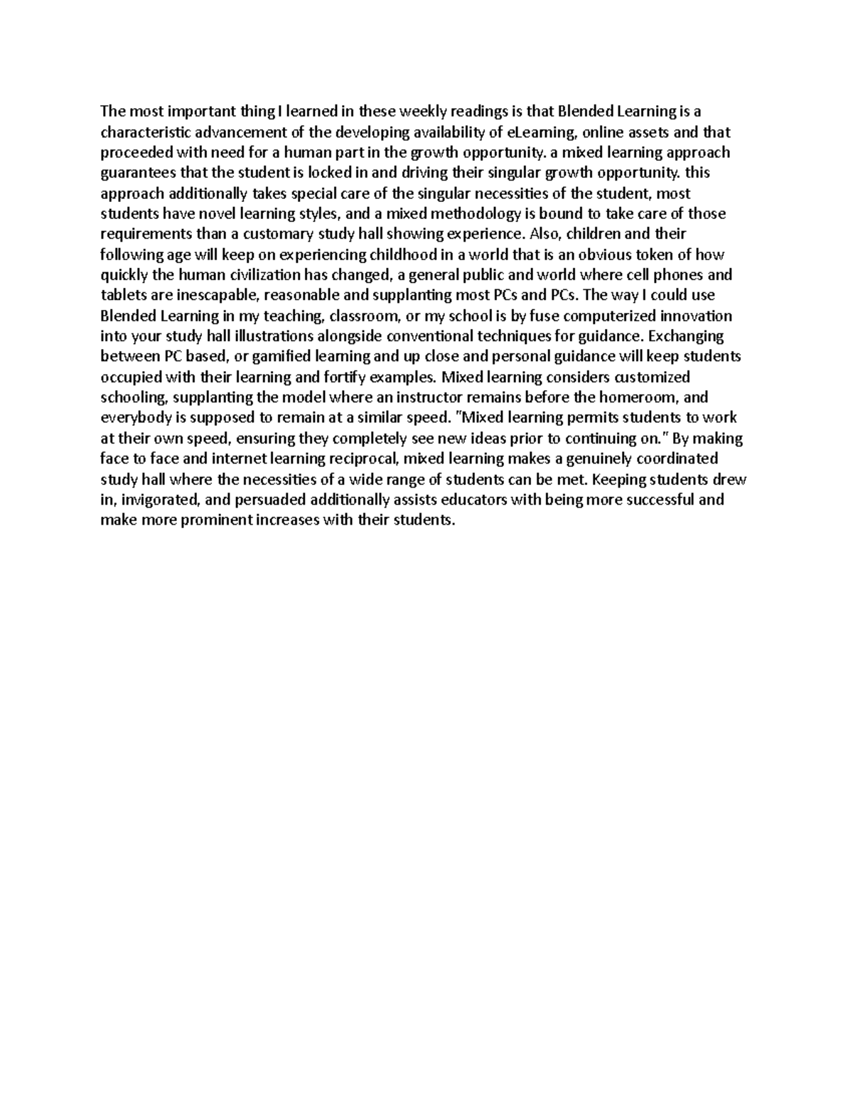 Reading Reflection - Module 10 - The most important thing I learned in ...