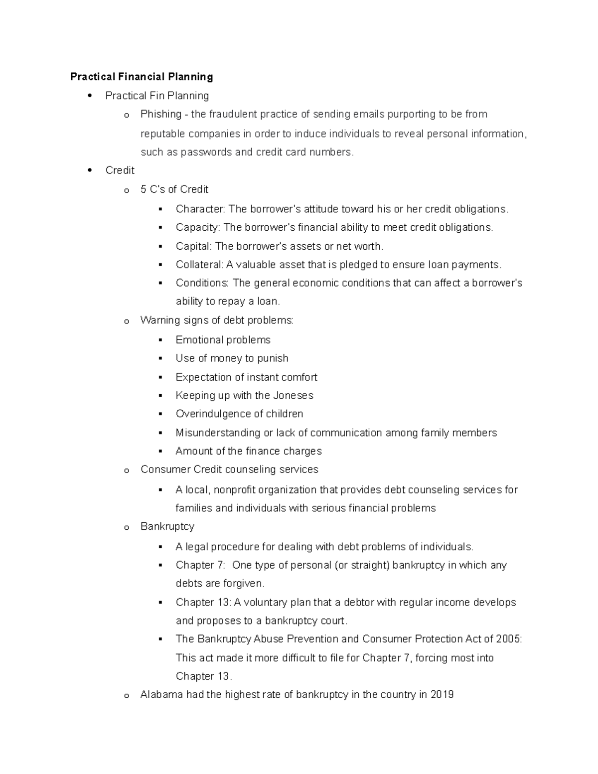 Practical Financial Planning Notes - Practical Financial Planning ...