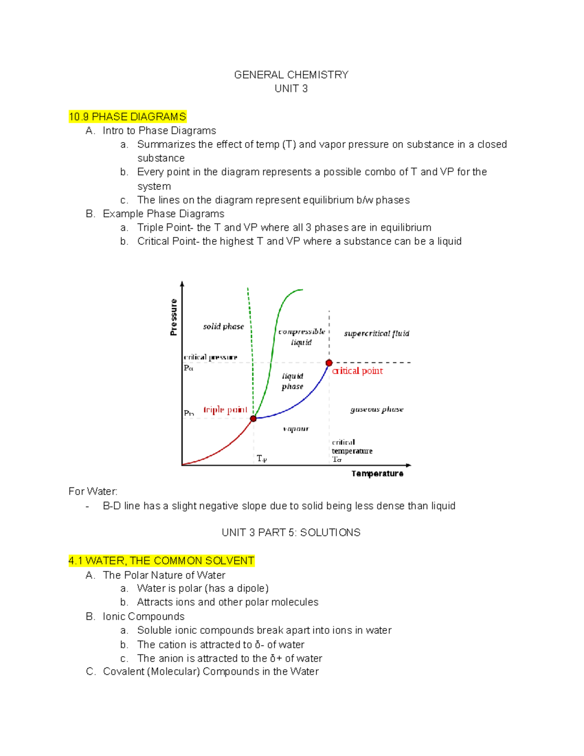 General Chemistry Week 9 Notes - GENERAL CHEMISTRY UNIT 3 10 PHASE ...