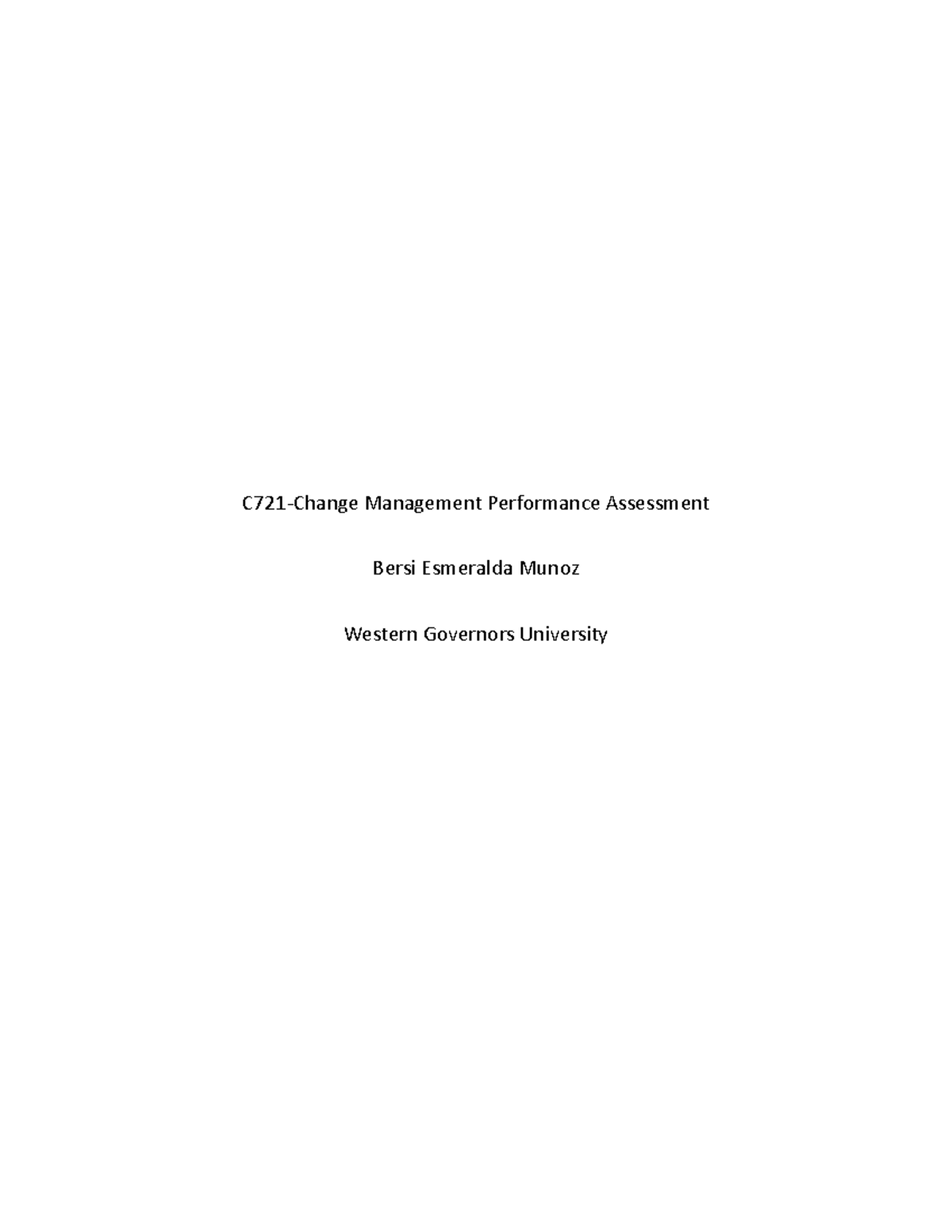 BEM C721-Task - task - C721-Change Management Performance Assessment ...