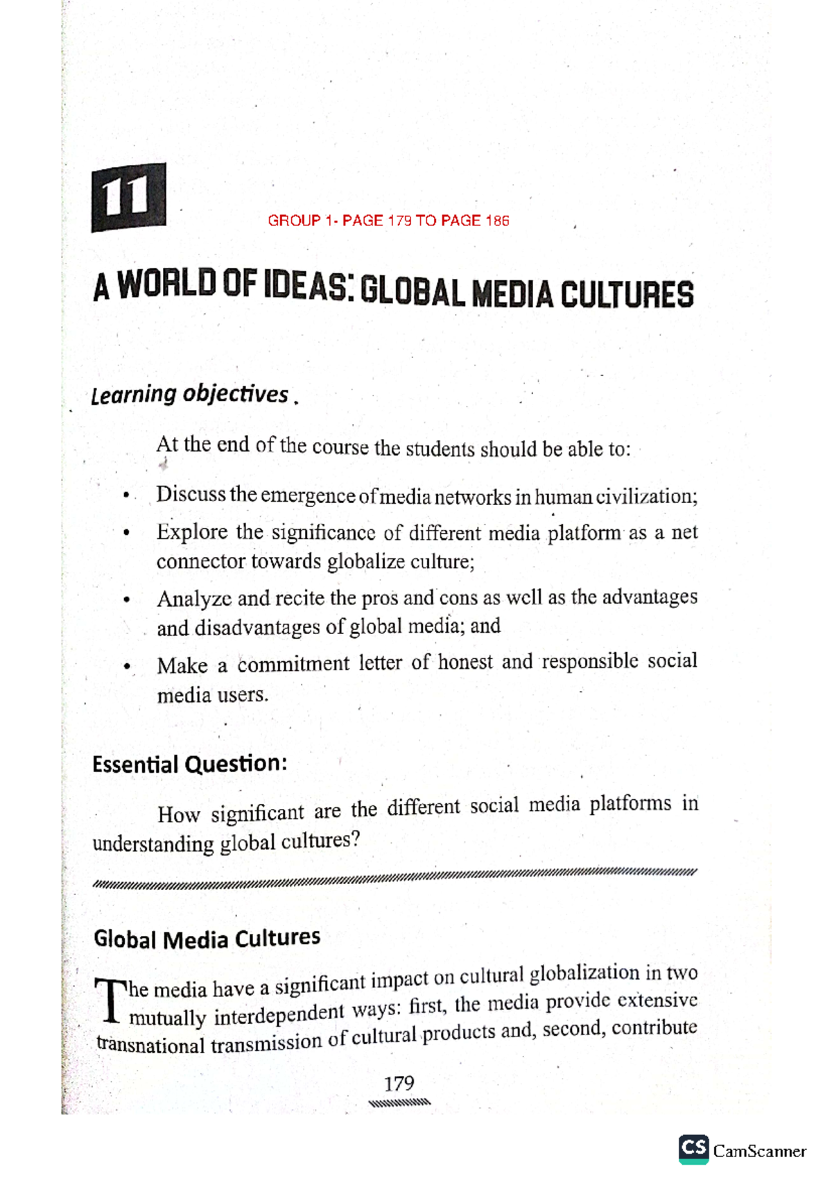 June 10 A World OF Ideas Global Media Cultures - Contemporary World ...