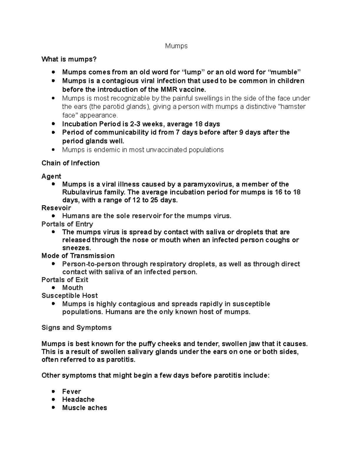 CHN-word-docu Mumps - laban - Mumps What is mumps? Mumps comes from an ...
