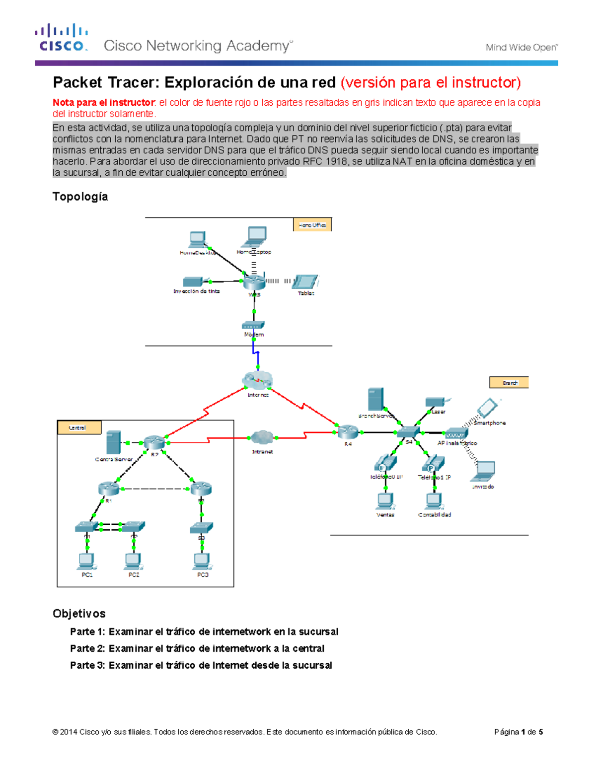 3.3.3.3 Packet Tracer - Explore a Network Instructions IG - Packet Tracer: Exploración de una ...