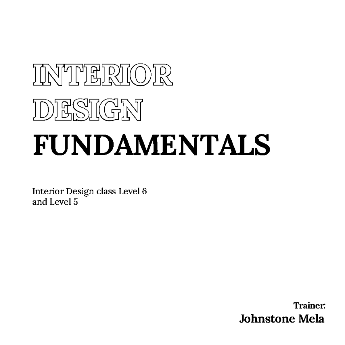 IND Fundamentals - Elements of Interior Design - INTERIOR DESIGN ...