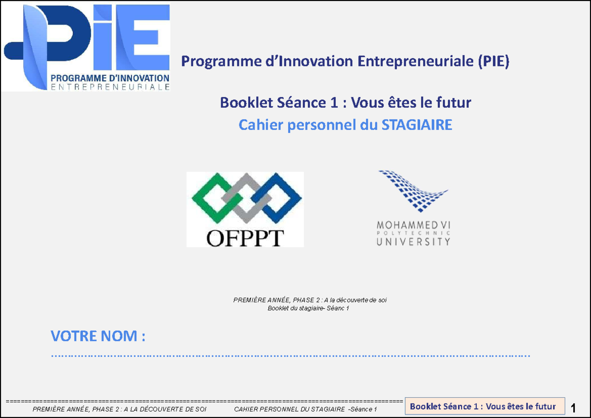1A PH2 Bouklet FR - PIE - Programme d’Innovation Entrepreneuriale (PIE ...