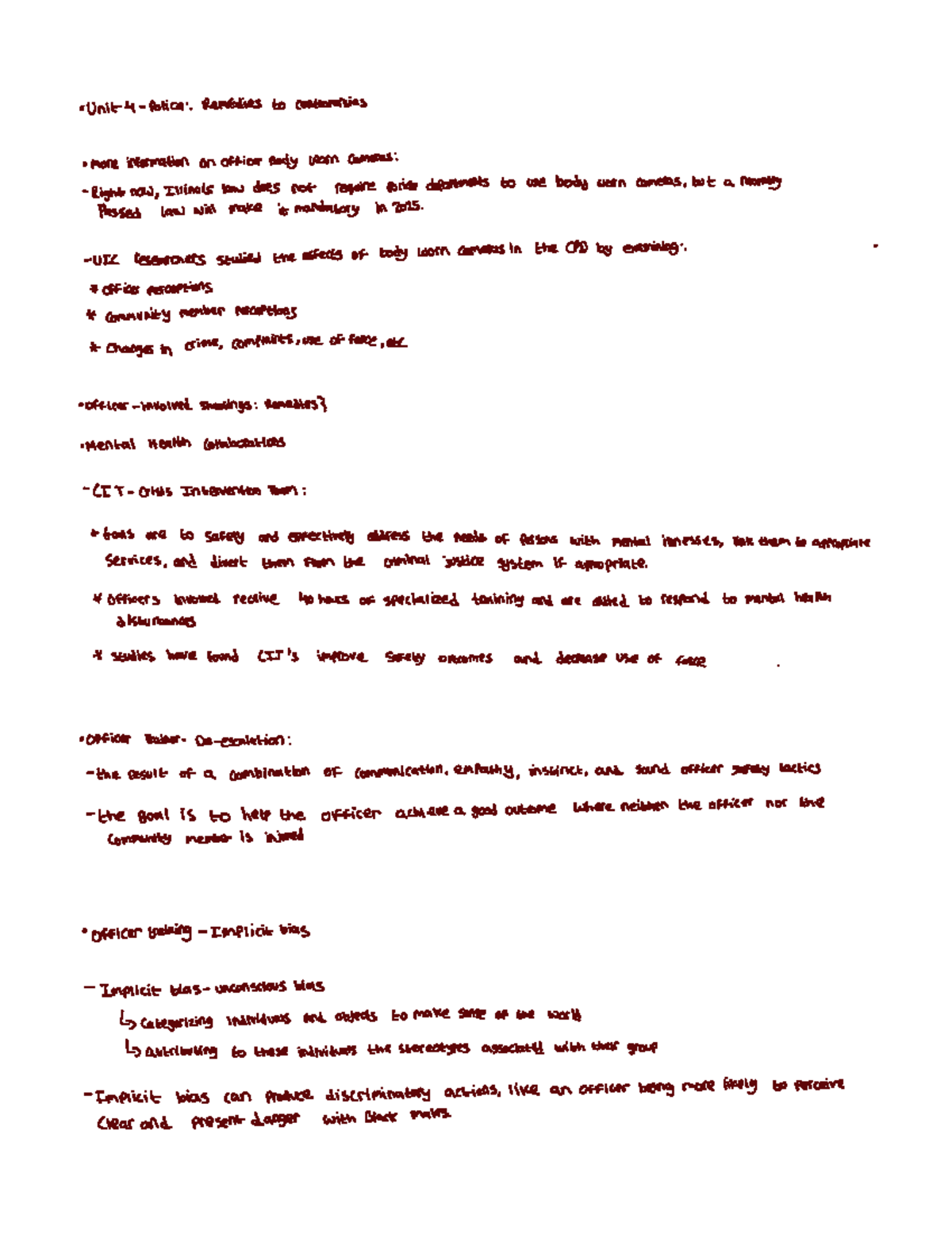 Unit 4 notes - CLJ 101 - Studocu