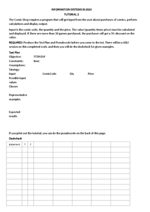 C# programming skills checklist - Pre-INFO2000A C# Checklist Below is a ...