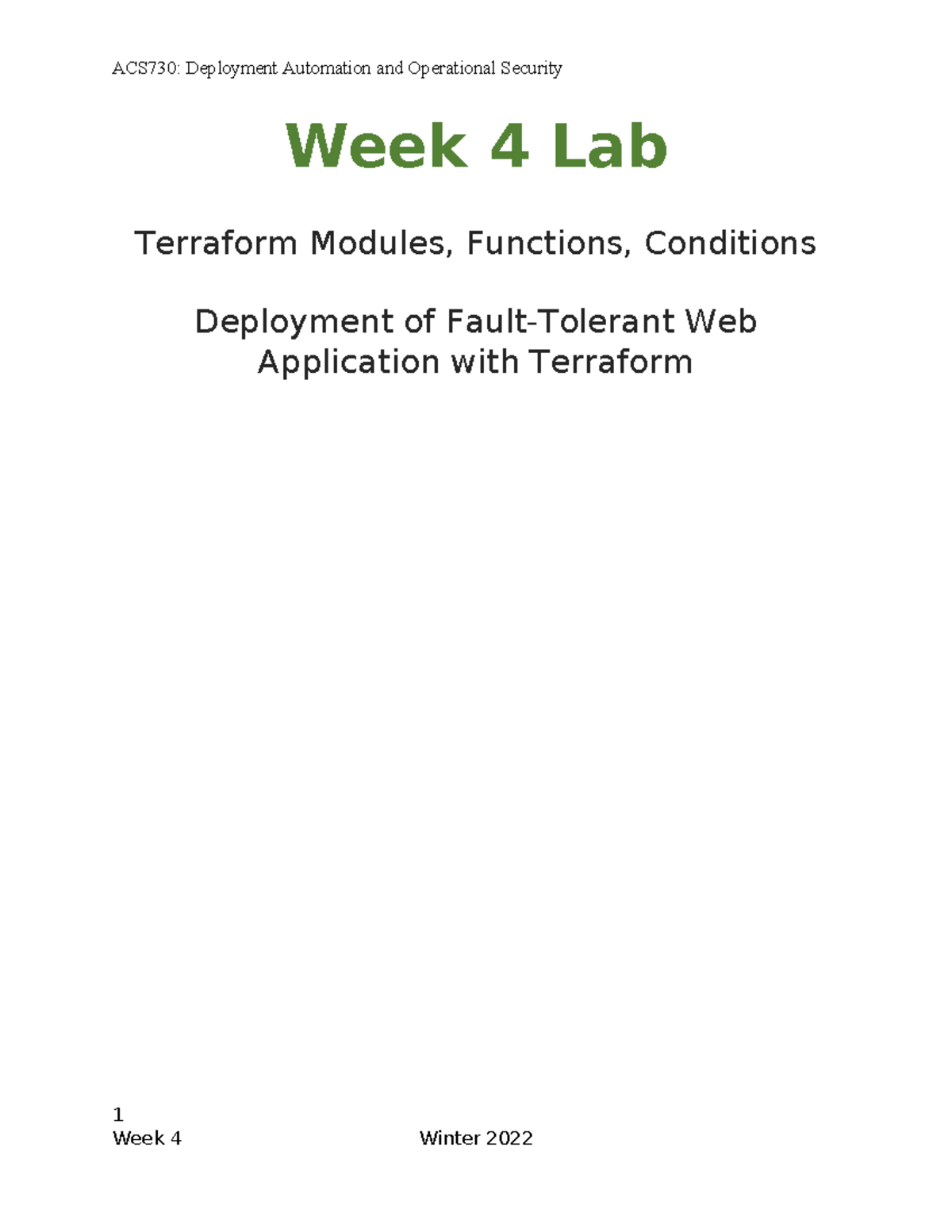 Week4 - DDDDDDDDDDDDDDDDDDDDDDDDDDDDDDDDDDDDDDDDDDDDDDDDDDDD - Week 4 Lab Terraform Modules ...