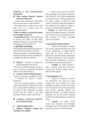 Reviewer Chapter 4 The Audit Process – Accepting an Engagement ...