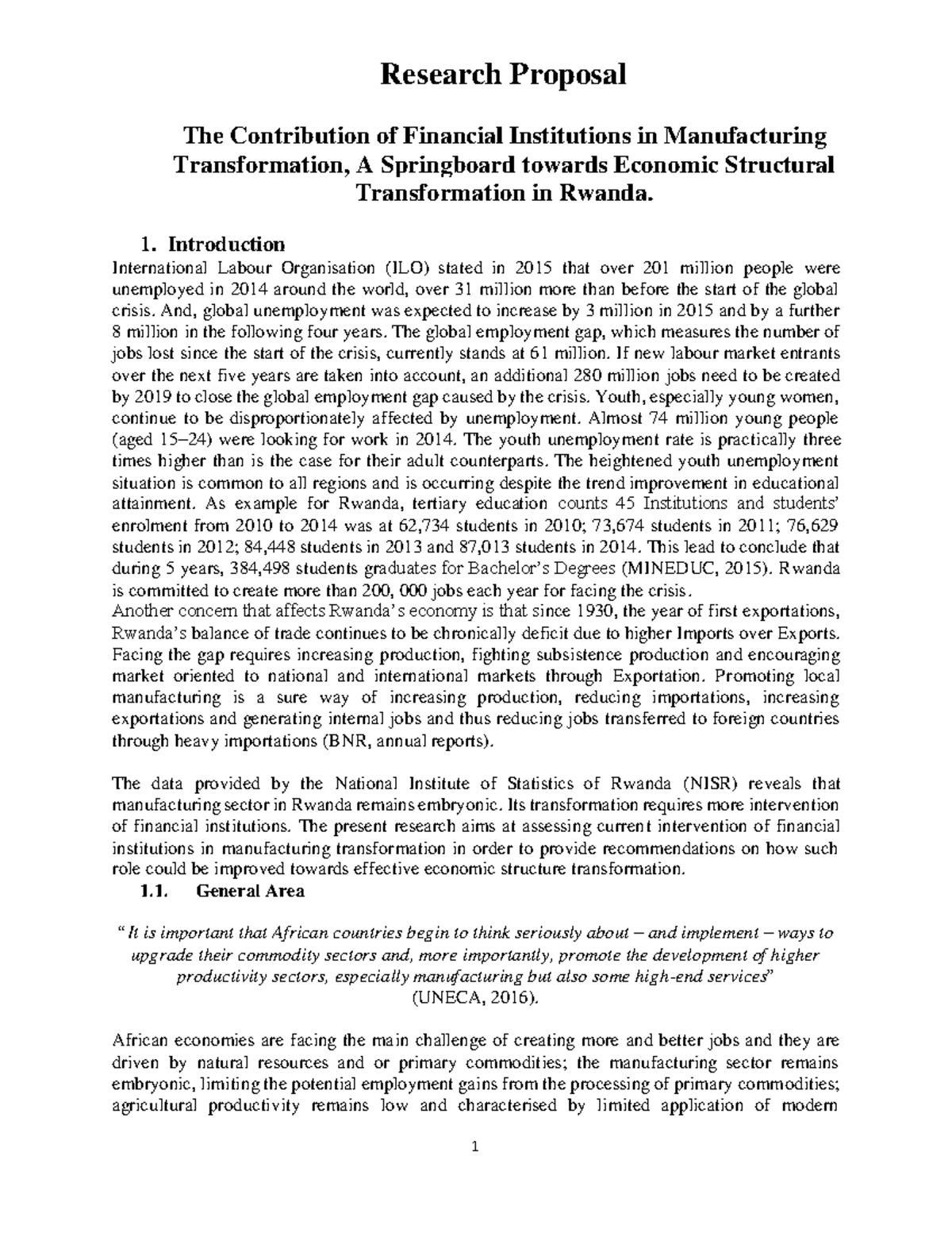 Research Proposal- PHD Topic - Research Proposal The Contribution of ...