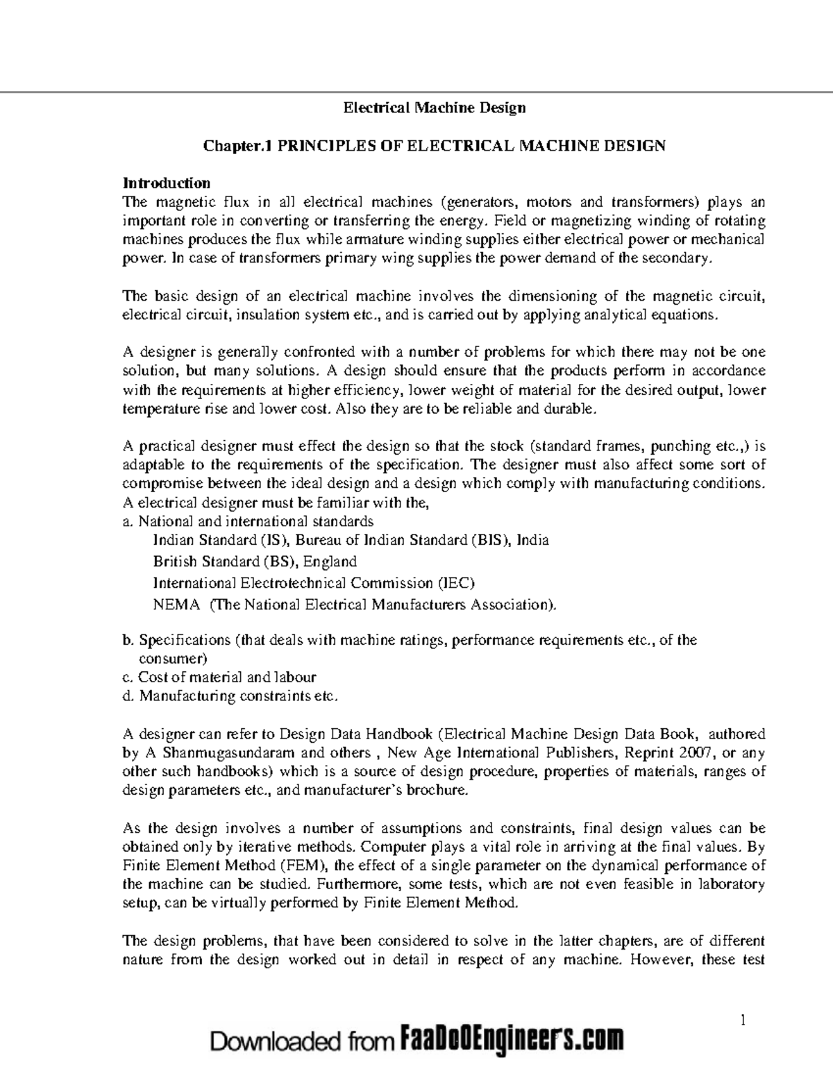 Electrical Machine Design Unit1-VK - Electrical Machine Design Chapter ...