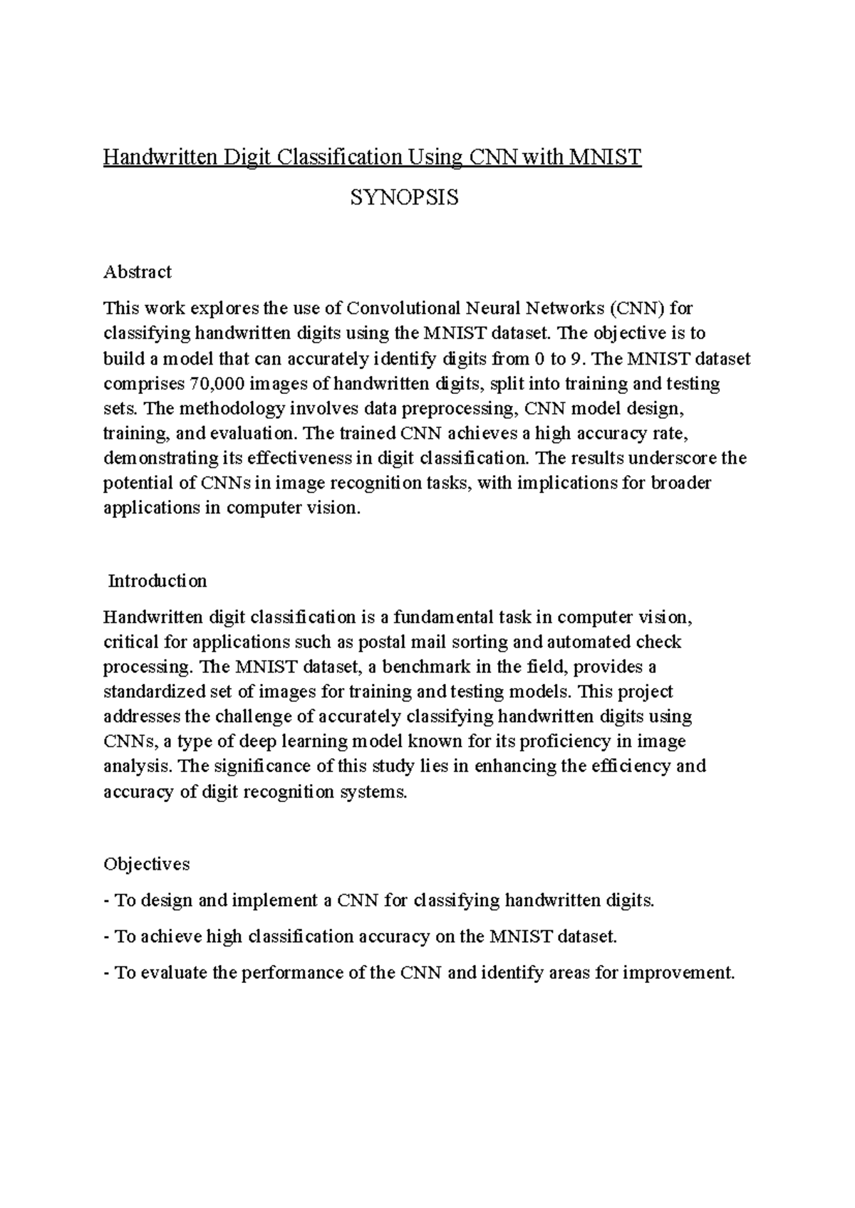 Handwritten Digit Classification Using Cnn With Mnist Group 20