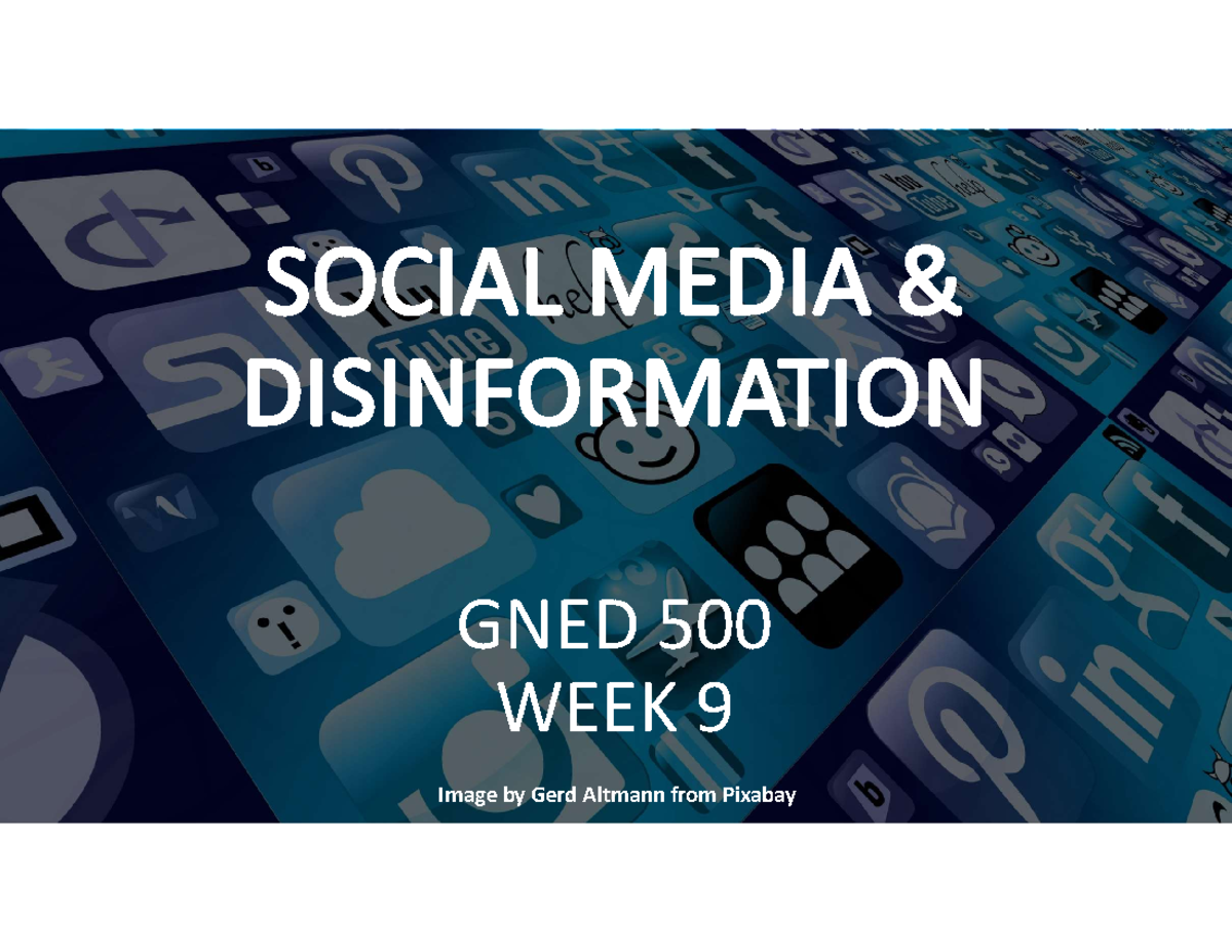 9 - mopu - GNED 500 WEEK 9 Image by Gerd Altmann from Pixabay Check 3d ...