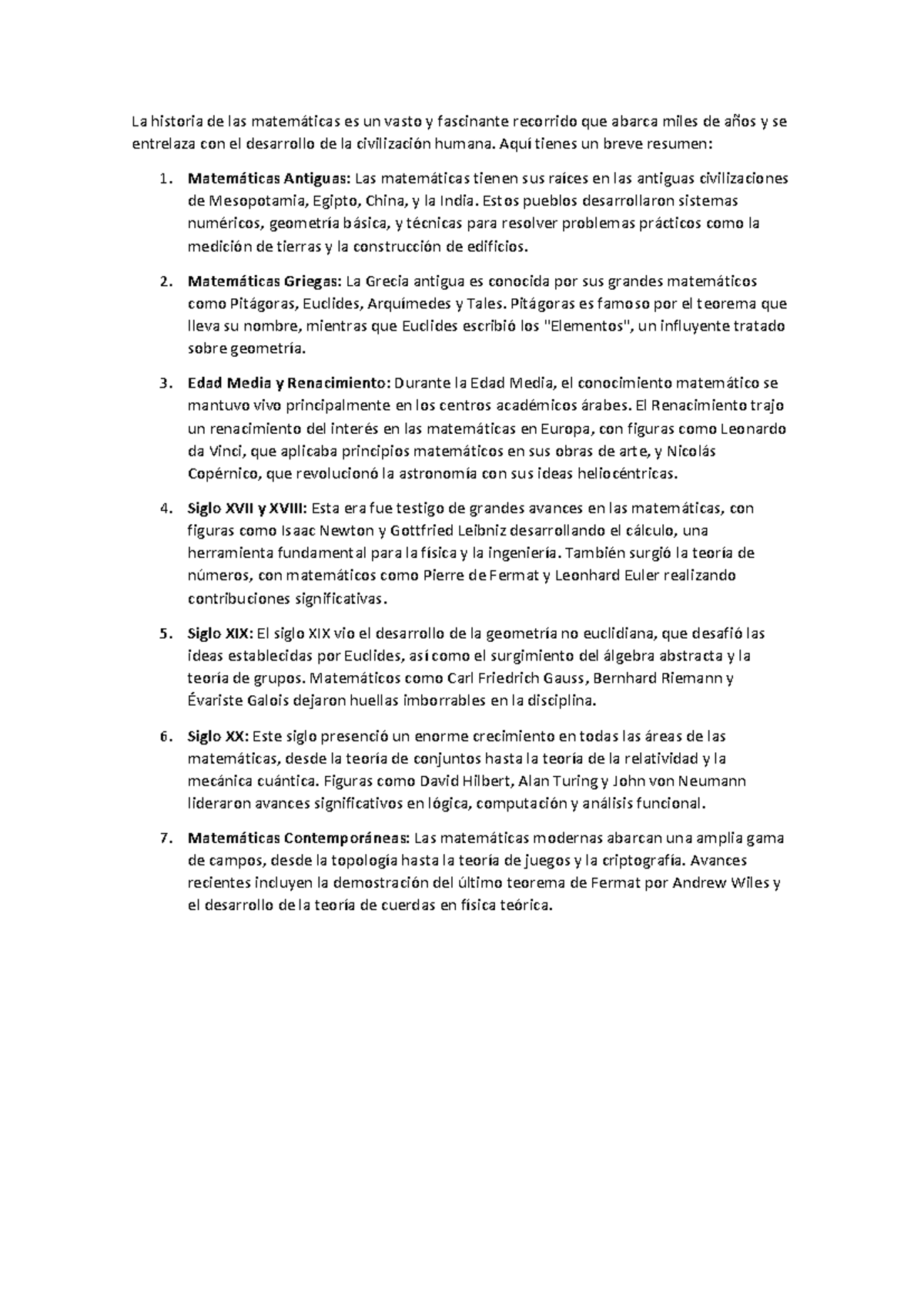 La historia de las matemáticas es un vasto y fascinante recorrido que ...