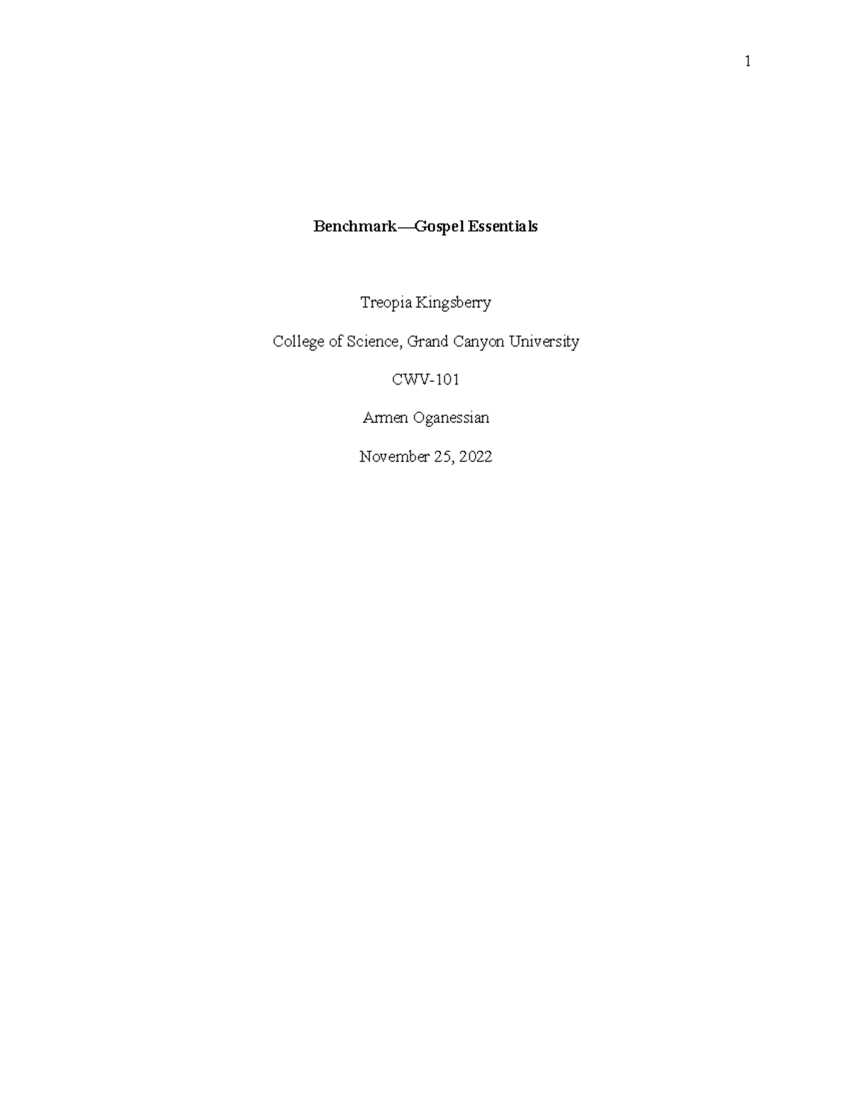 CWV 101 301 RS T5Benchmark Gospel Essentials - Benchmark—Gospel ...