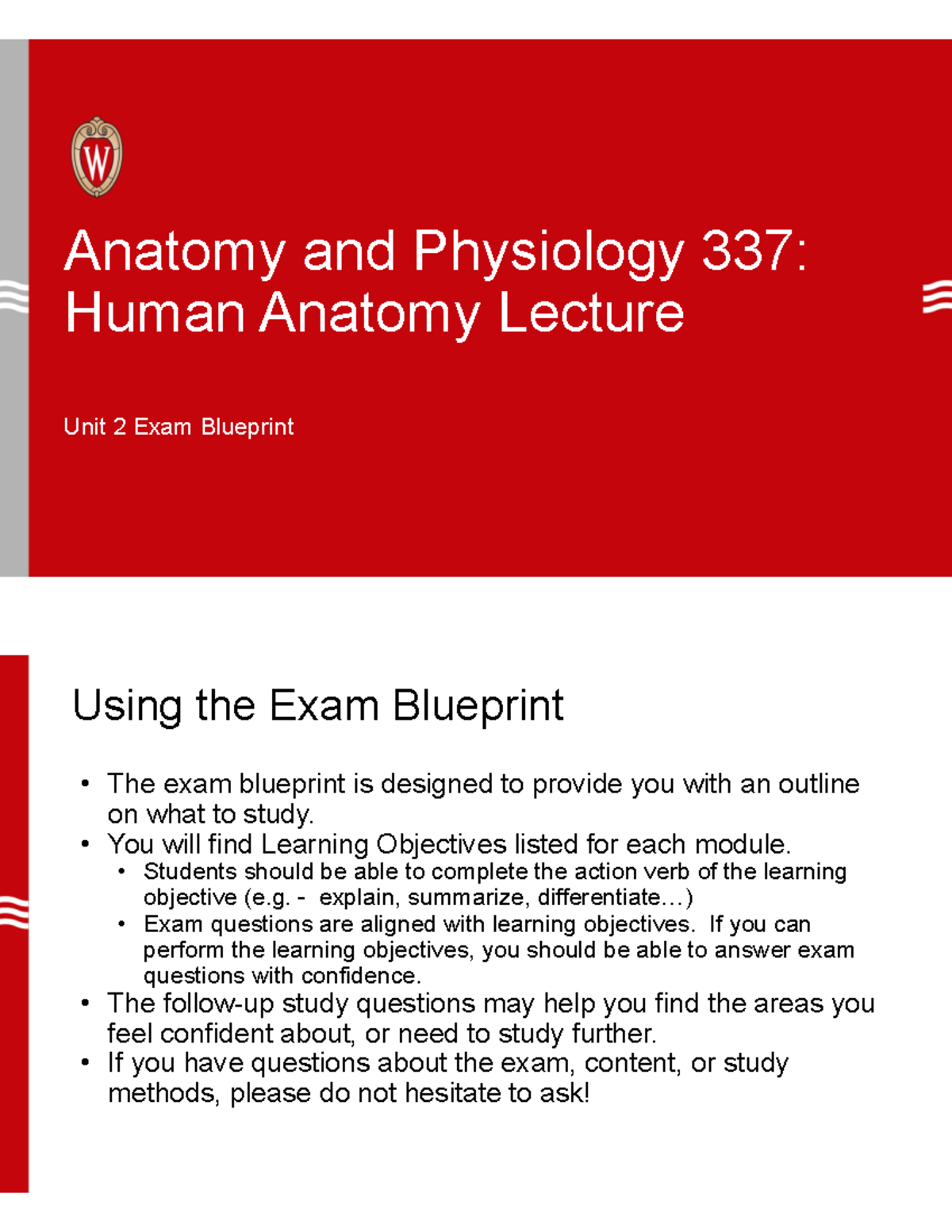 Unit 2 Blueprint-1 - structure of Unit 2 - Anatomy and Physiology 337 ...