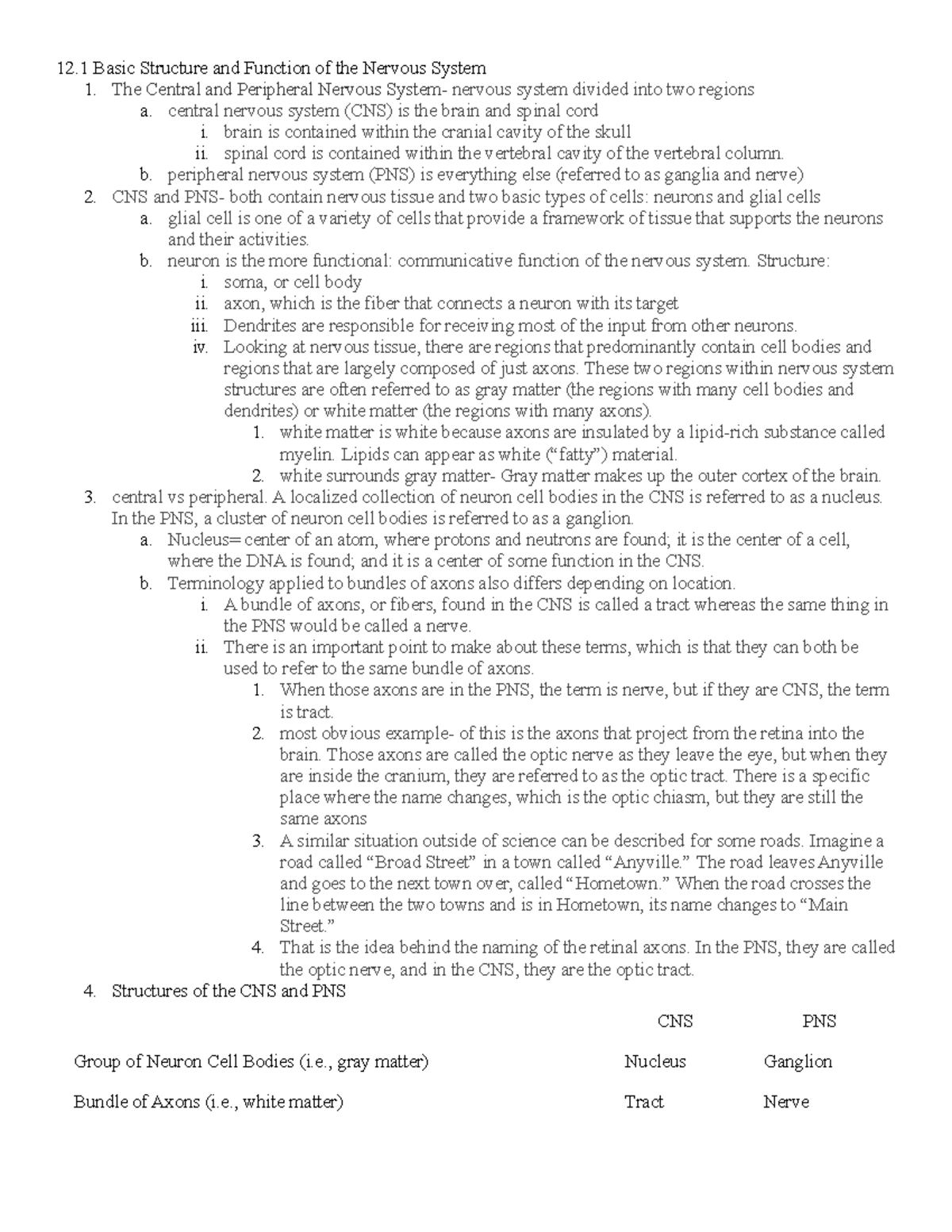 Chapter 12- Nervous System and Nervous Tissue - 12 Basic Structure and ...