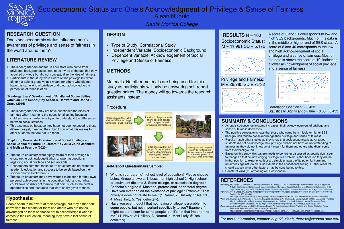 Poster Template SMC - RESEARCH QUESTION Does socioeconomic status ...