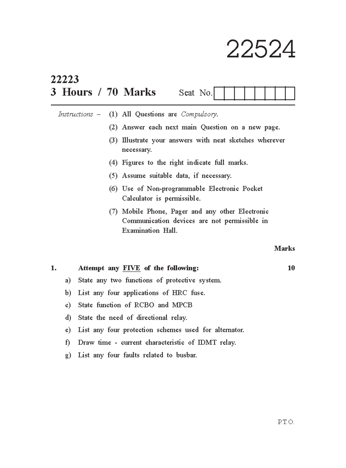 22524-2023-Summer-question-paper[Msbte study resources] - P.T. Instructions – (1) All Questions ...