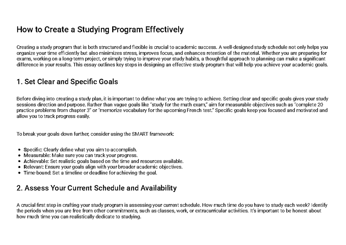 How to Create a Studying Program Effectively by Barış Ergin - How to ...