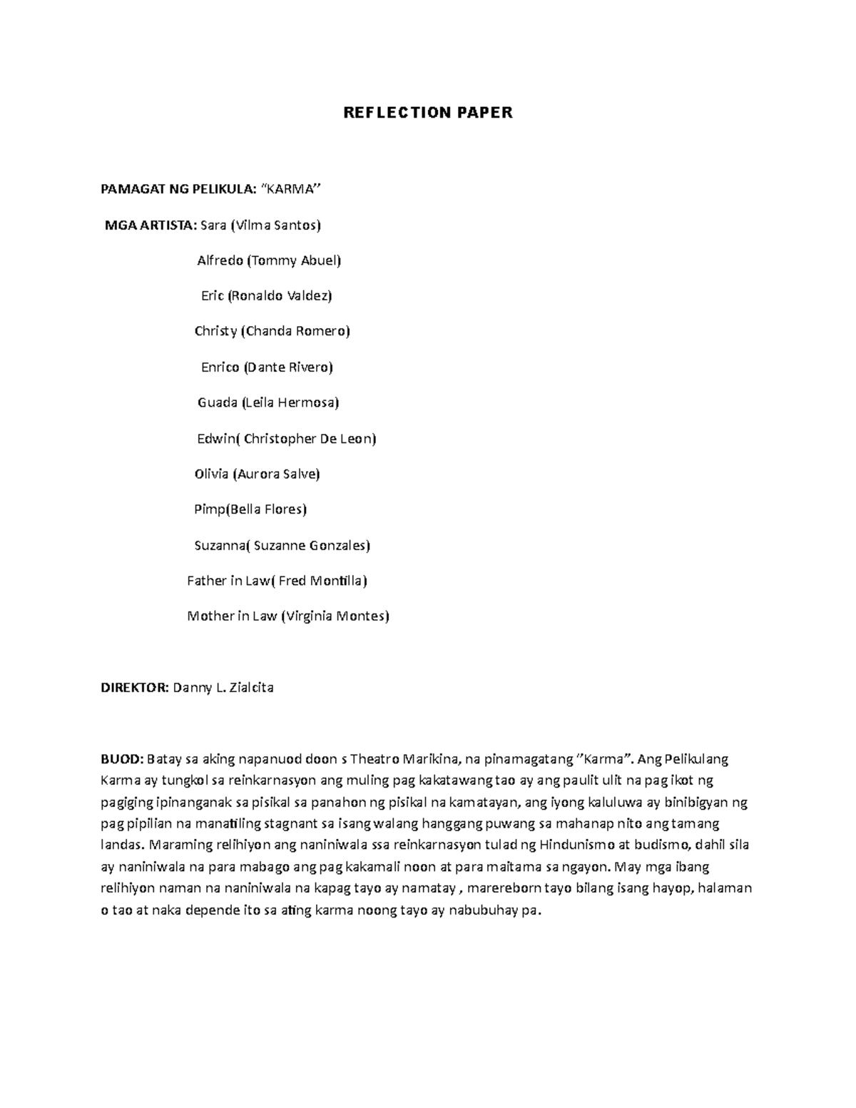 Jeah Joyce Reflection - very interesting - REFLECTION PAPER PAMAGAT NG ...