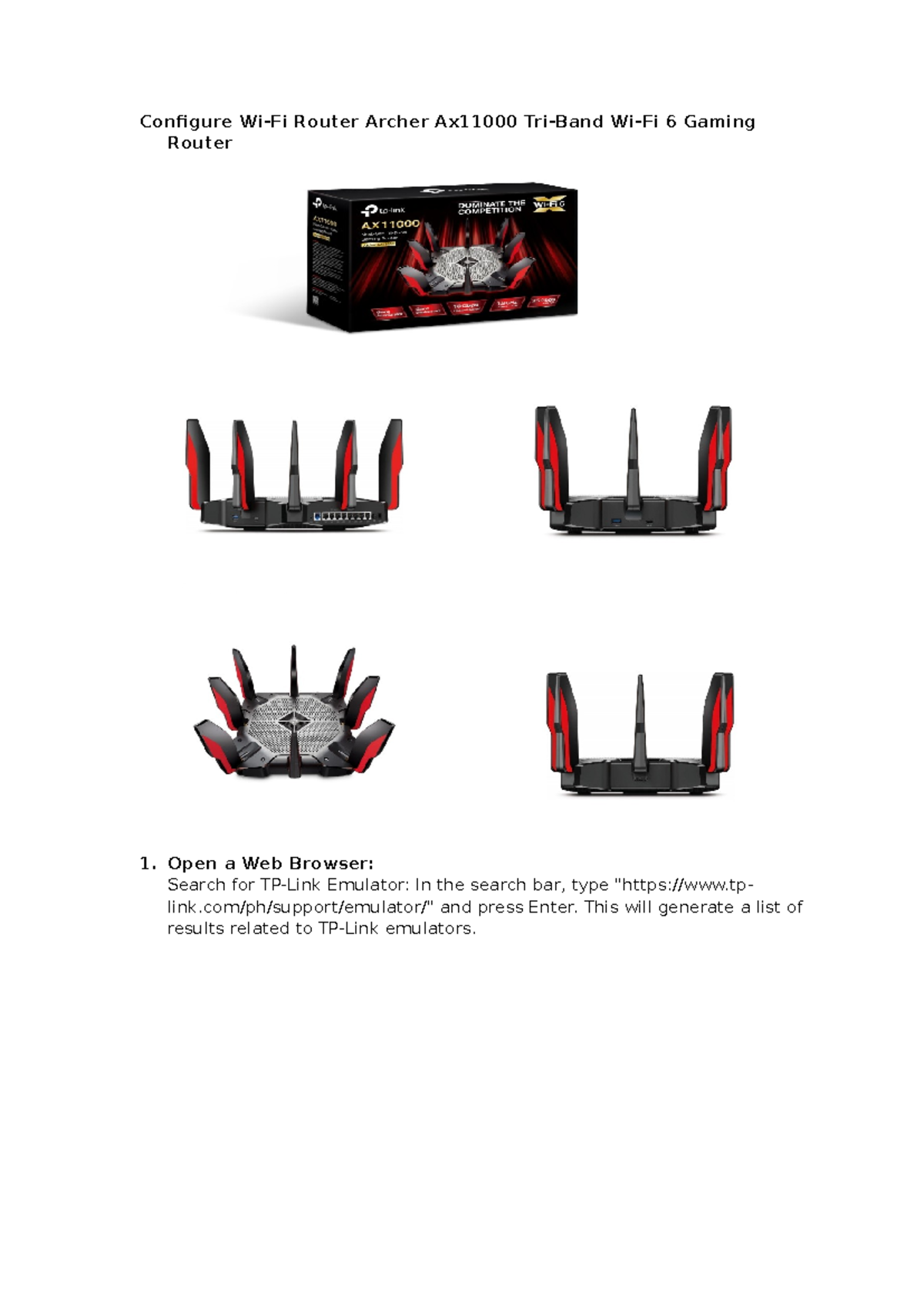 Archer-Ax11000 - sheesh - Configure Wi-Fi Router Archer Ax11000 Tri ...
