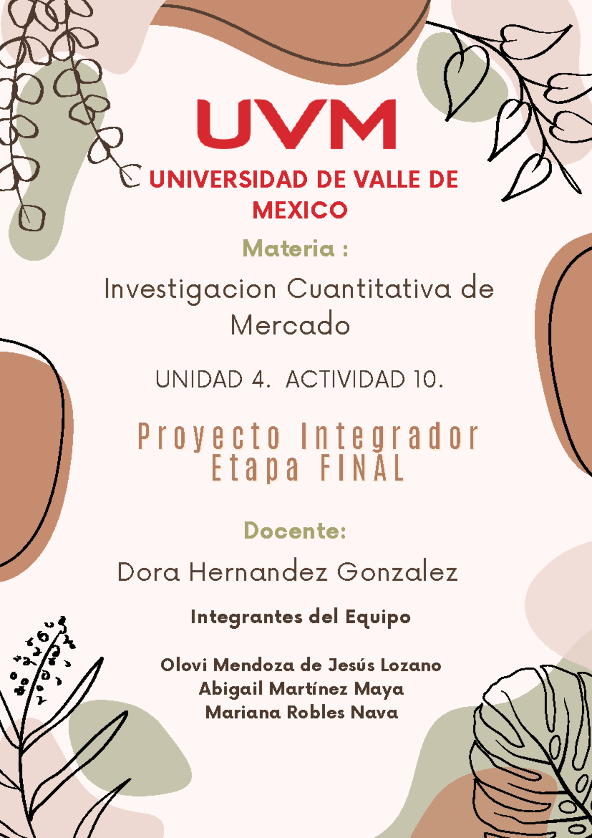 A6 Equipo 16 - dgvsdrgvzdrg - P r o y e c t oP r o y e c t o I n t e g ...