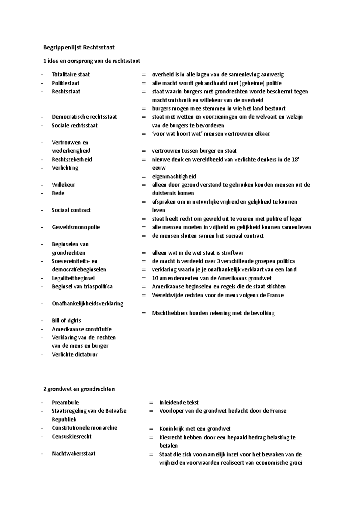 Begrippenlijst rechtsstaat - vertrouwen tussen burger en staat nieuwe ...
